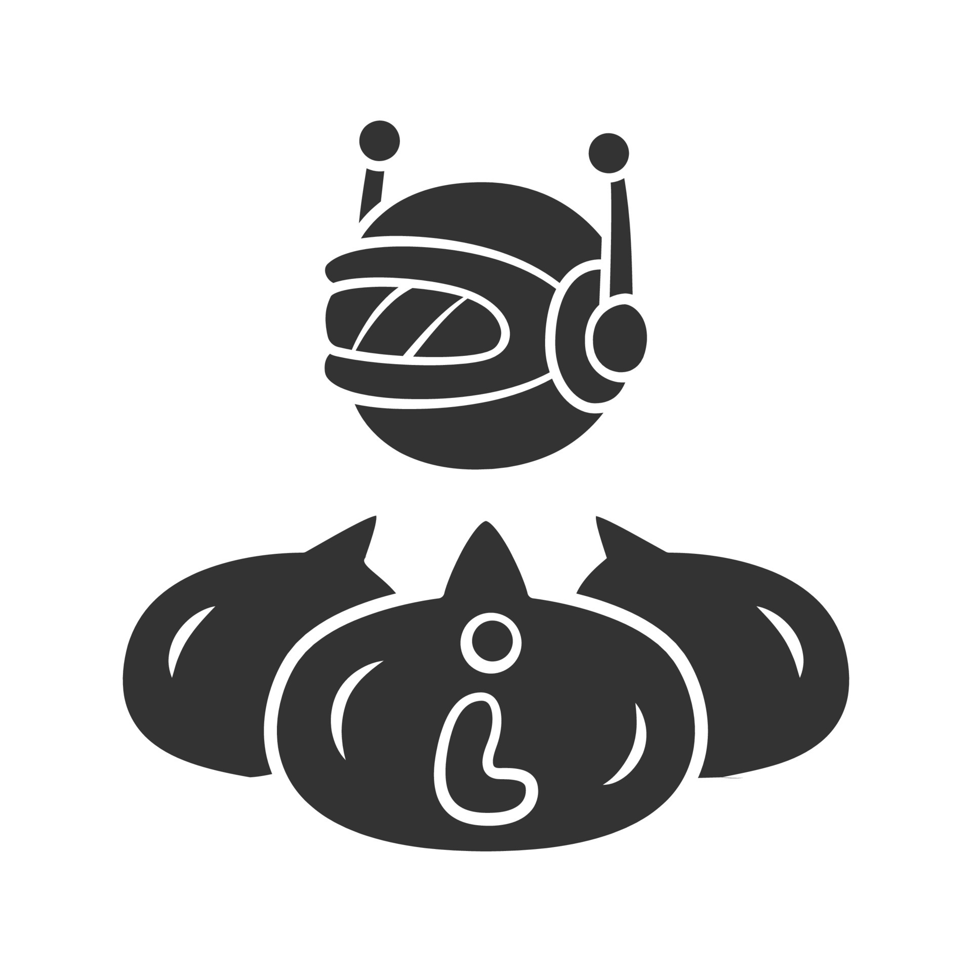 Informational Bot Glyph Icon Robot Virtual Assistant Artificial Intelligence Web Robot