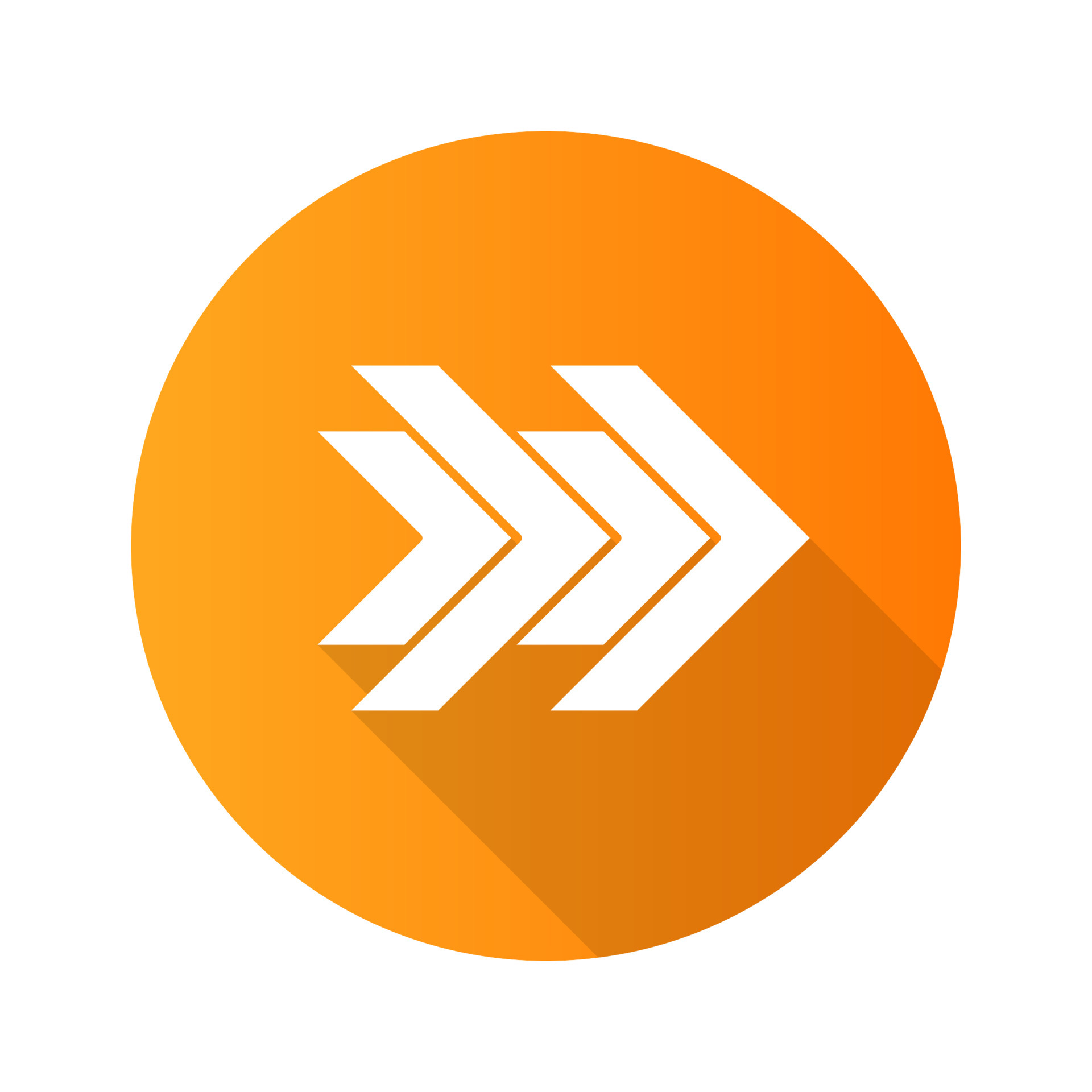 Double arrows flat design long shadow glyph icon. Fast forward right arrowhead. Rewinding button ...