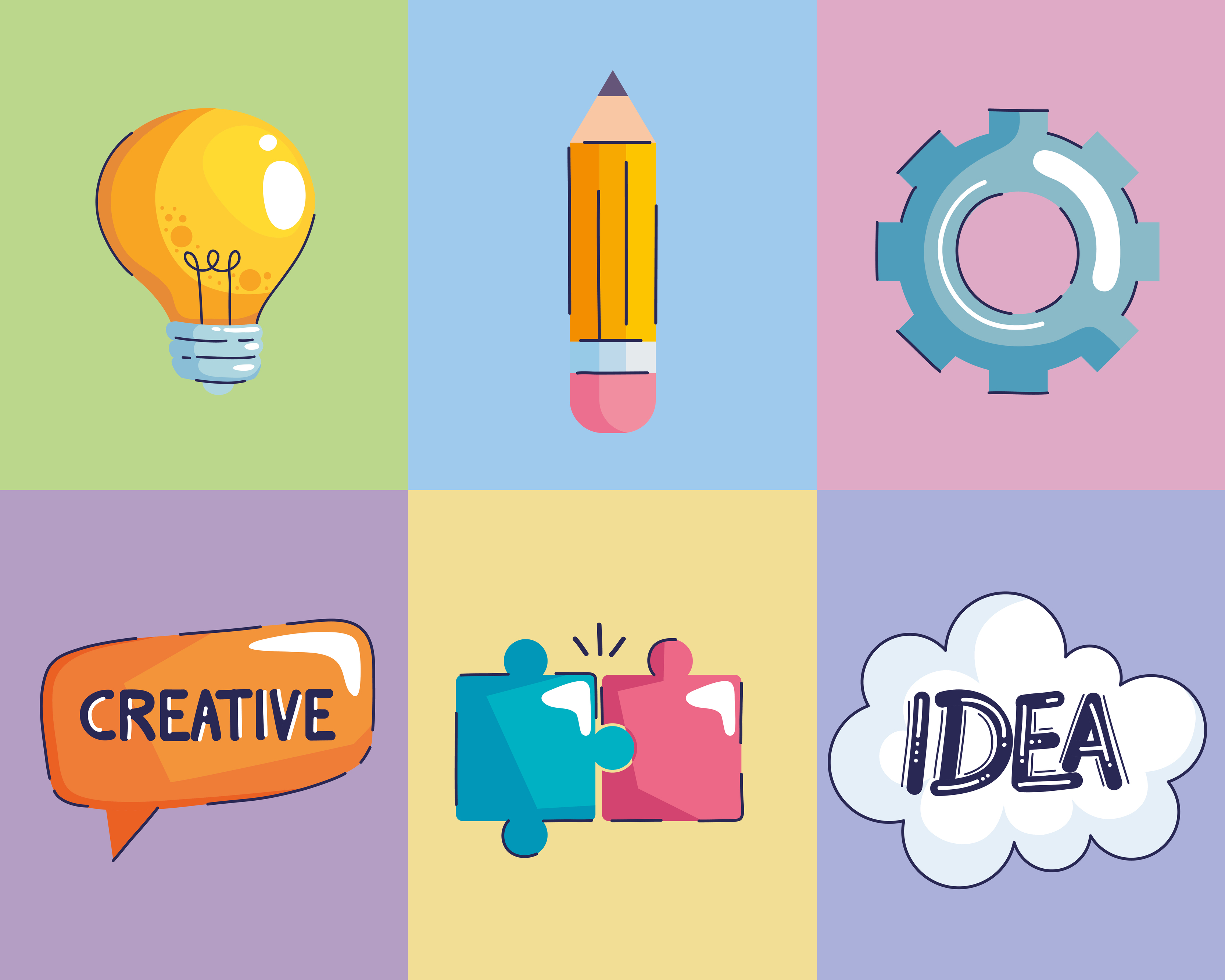 idea and creative objects 5176372 Vector Art at Vecteezy