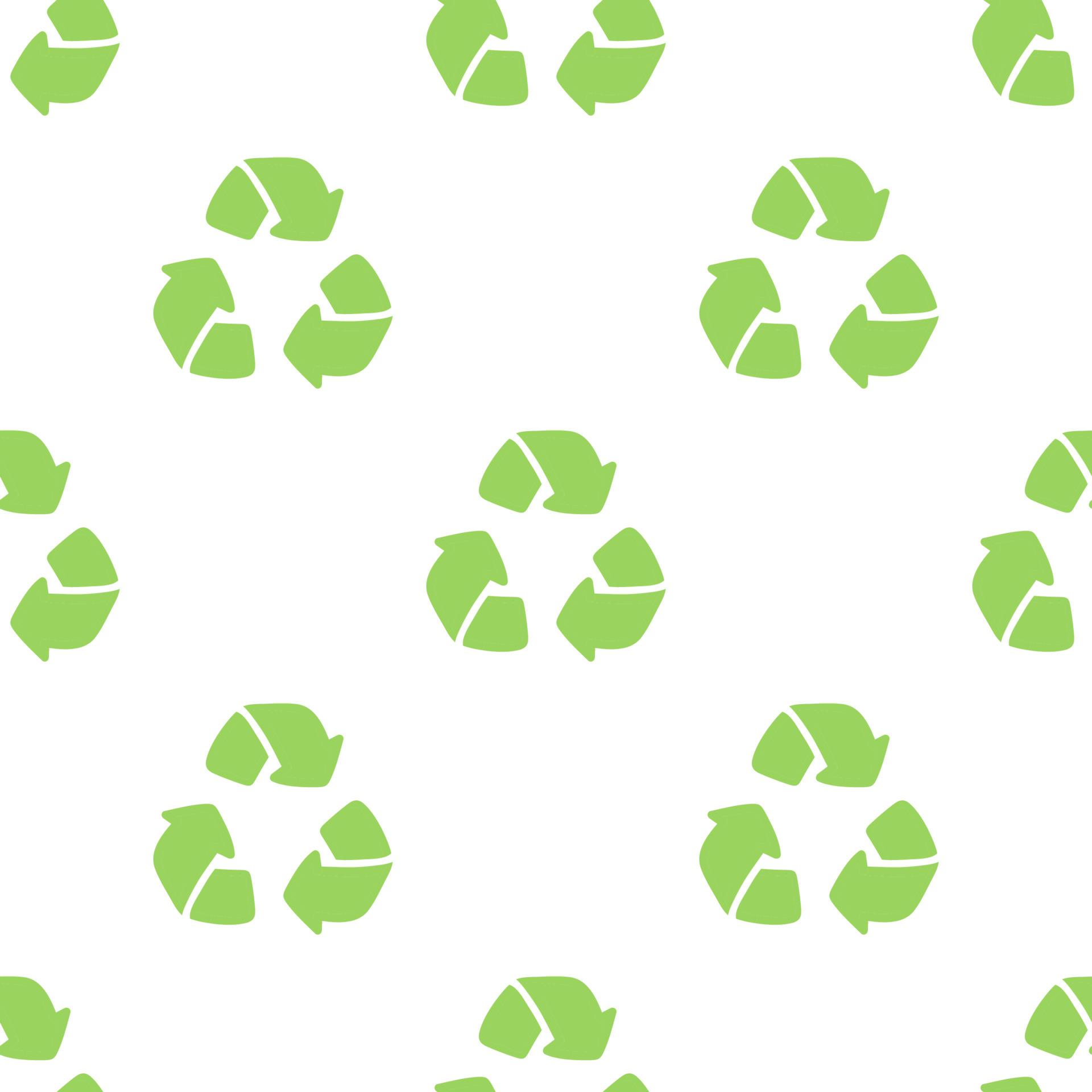 Seamless eco pattern. Three arrows eco recycle. Reuse ornament doodle ...