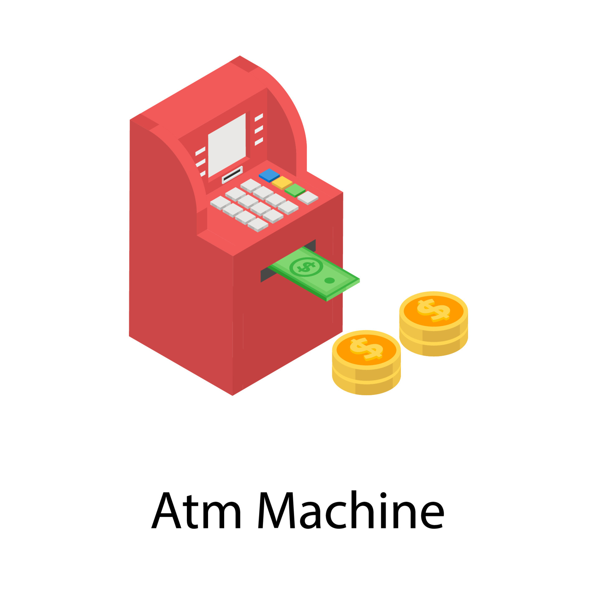 ATM Machine Concepts 5180762 Vector Art at Vecteezy