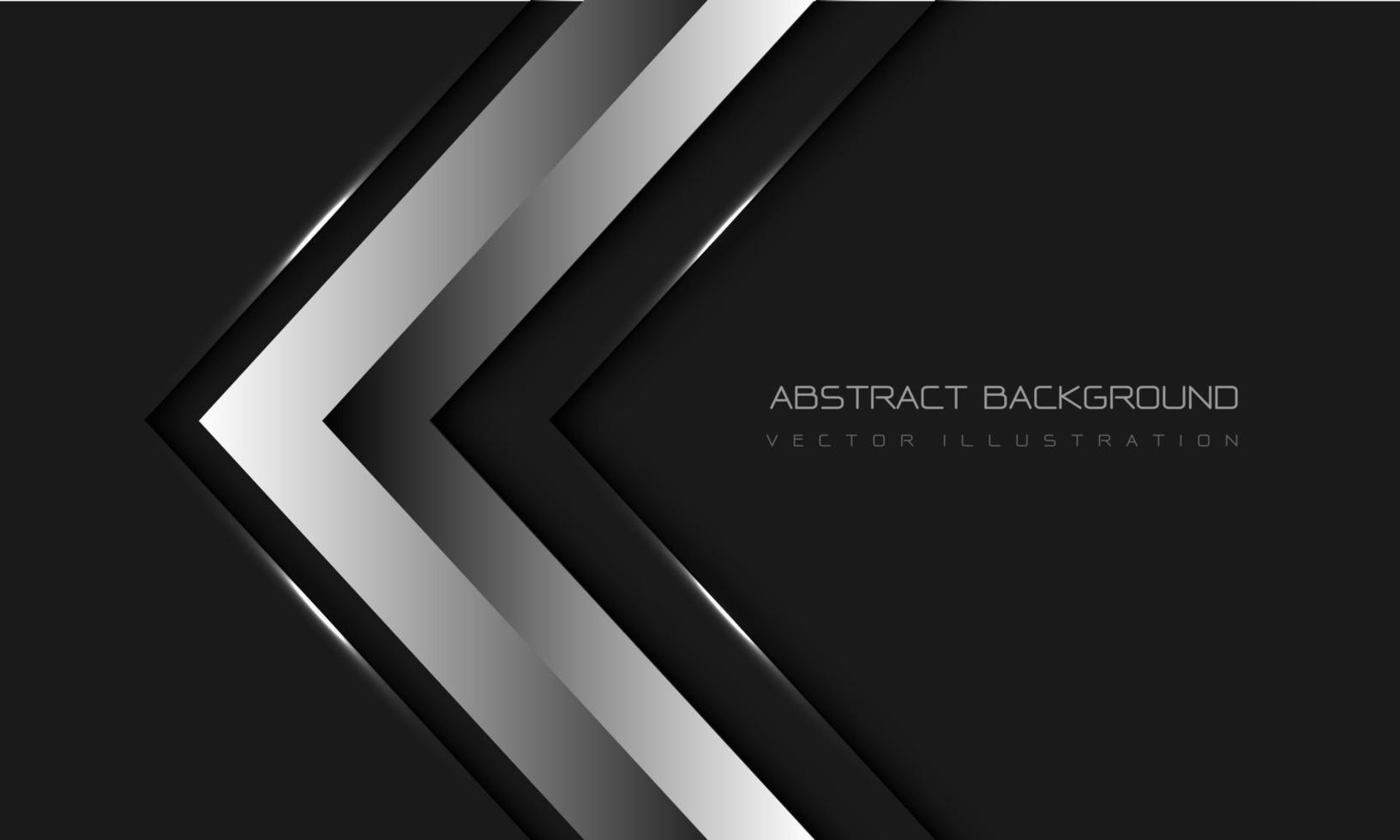 Abstract Silver Arrow Direction Geometric On Grey With Blank Space Design Modern Futuristic