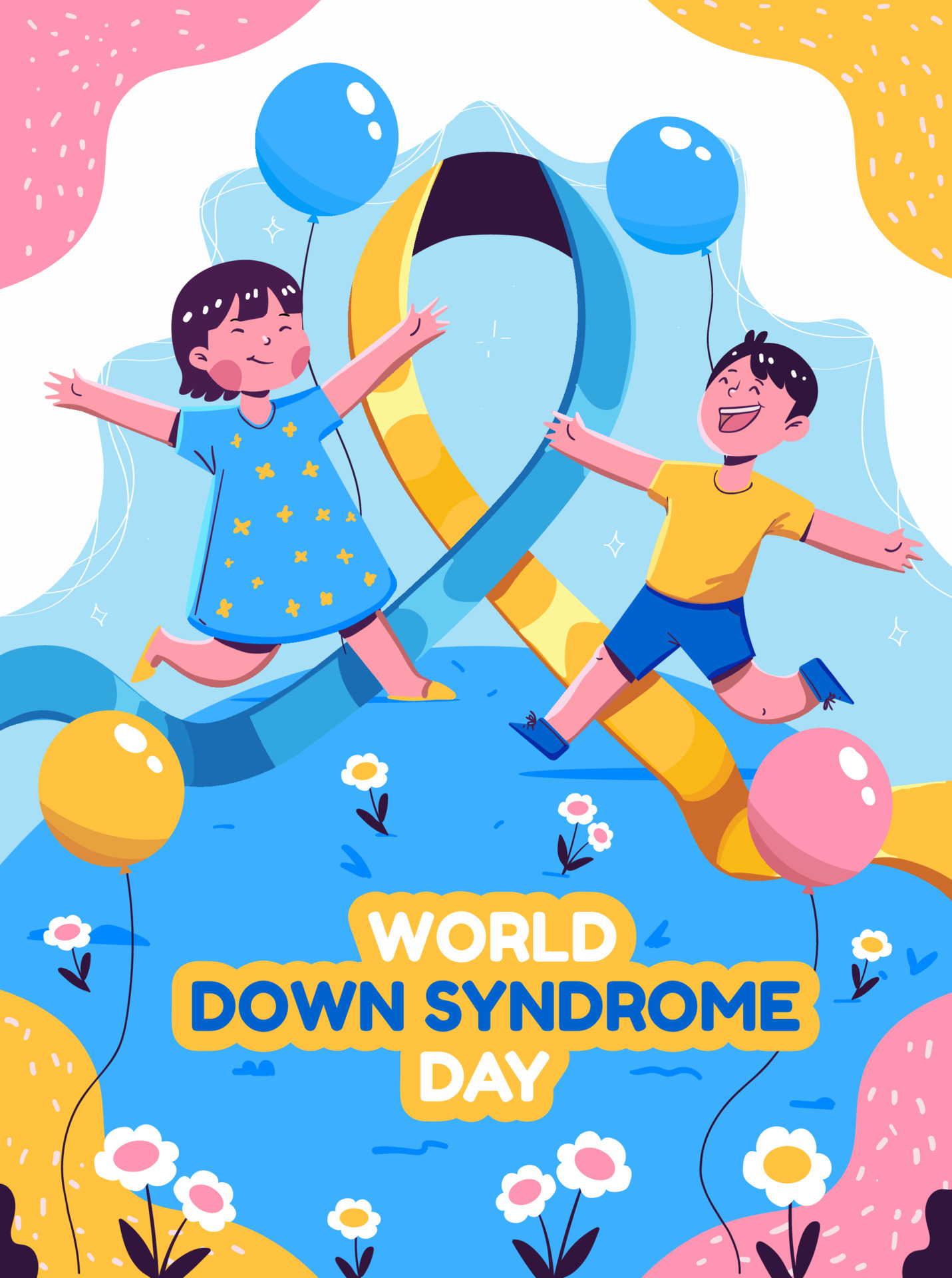 World Down Syndrome Day Poster 5186588 Vector Art At Vecteezy