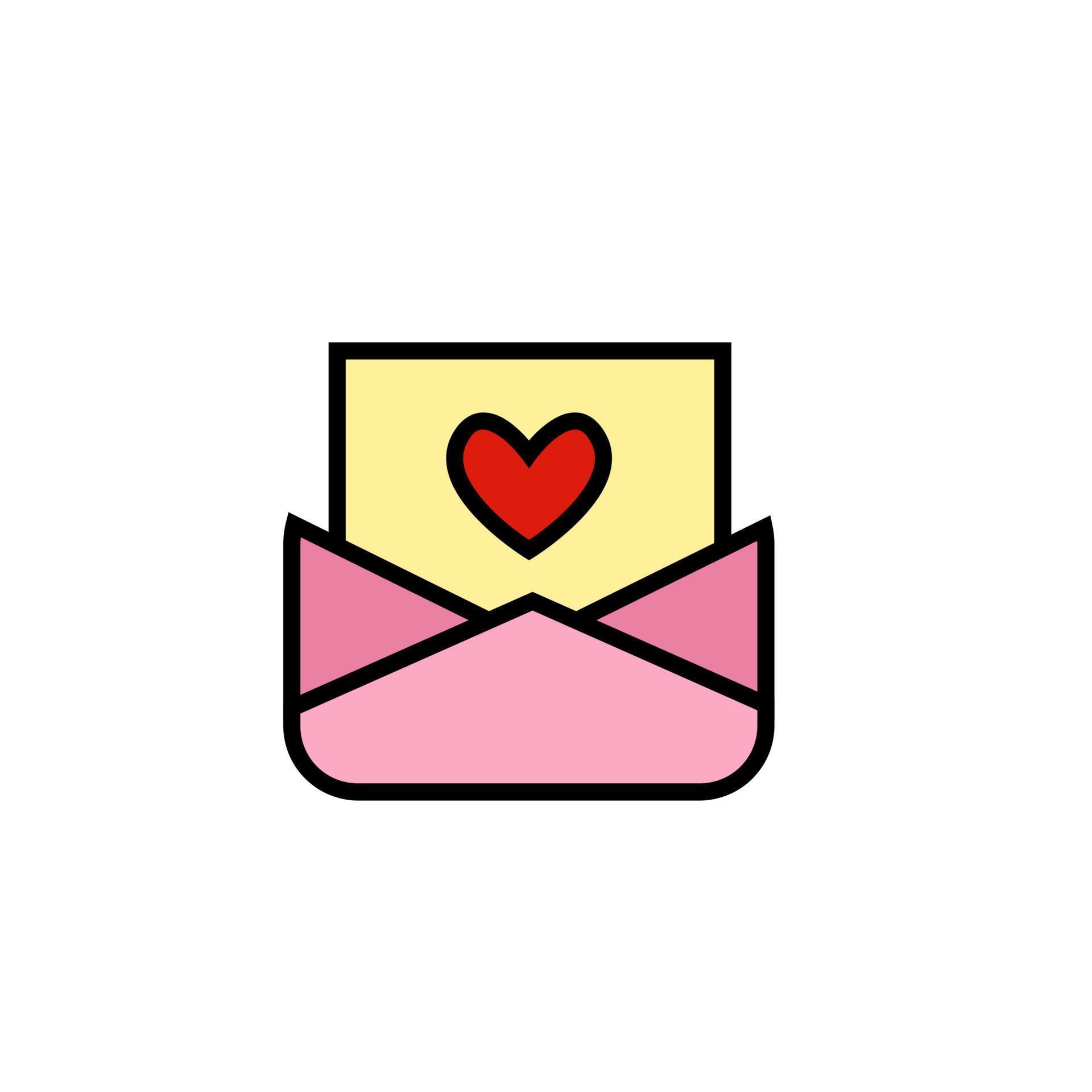 pink open envelope icon design. icon design for valentine. 5186800 ...
