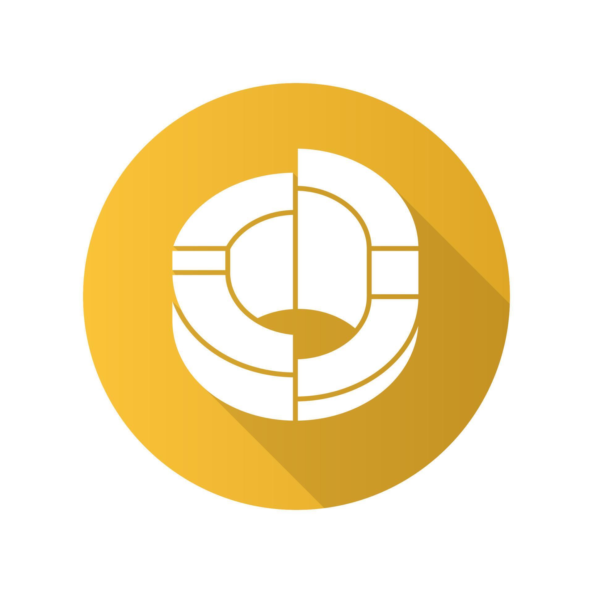 Three-dimensional diagram flat design long shadow glyph icon. 3-space ...