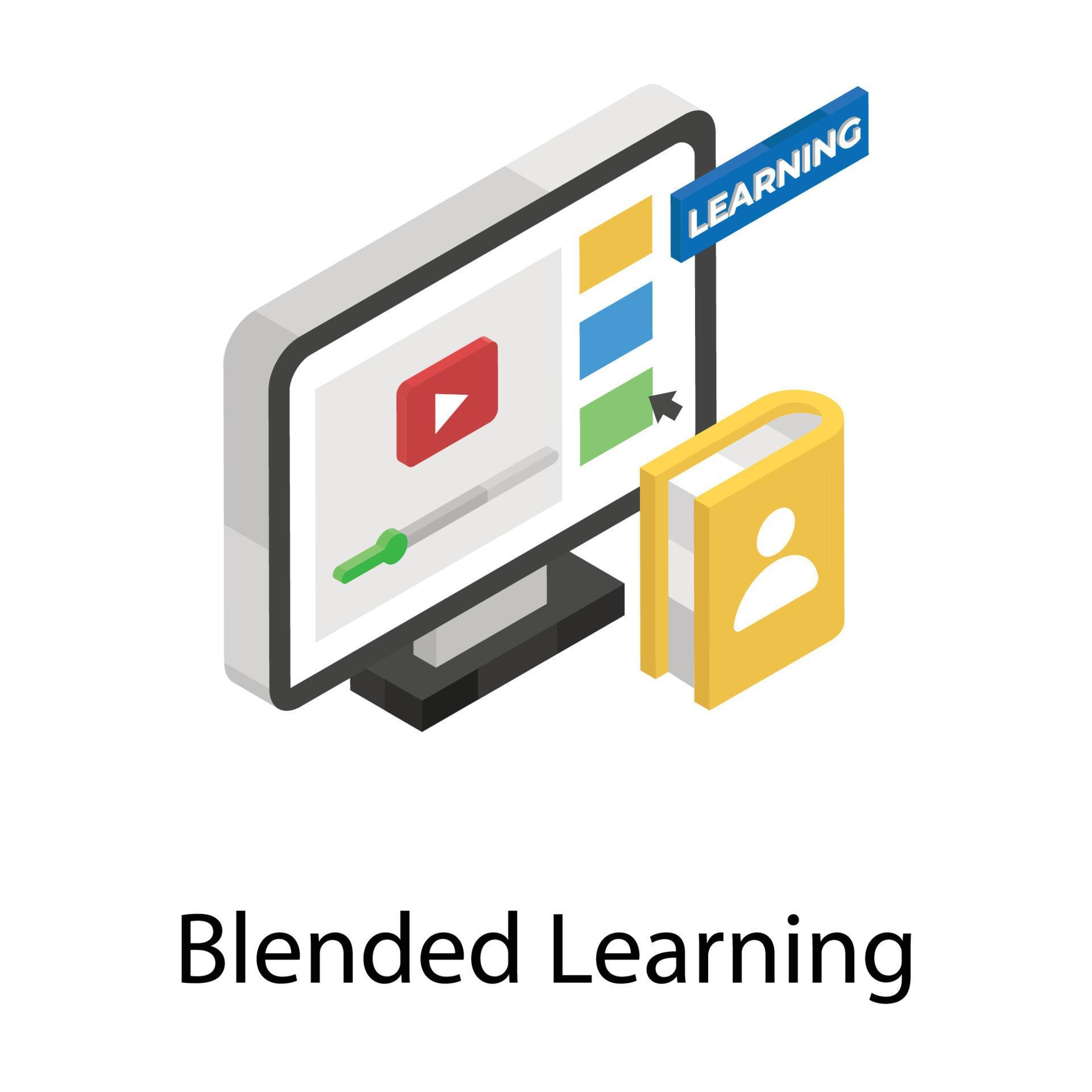 Blended Learning Concepts 5187280 Vector Art At Vecteezy