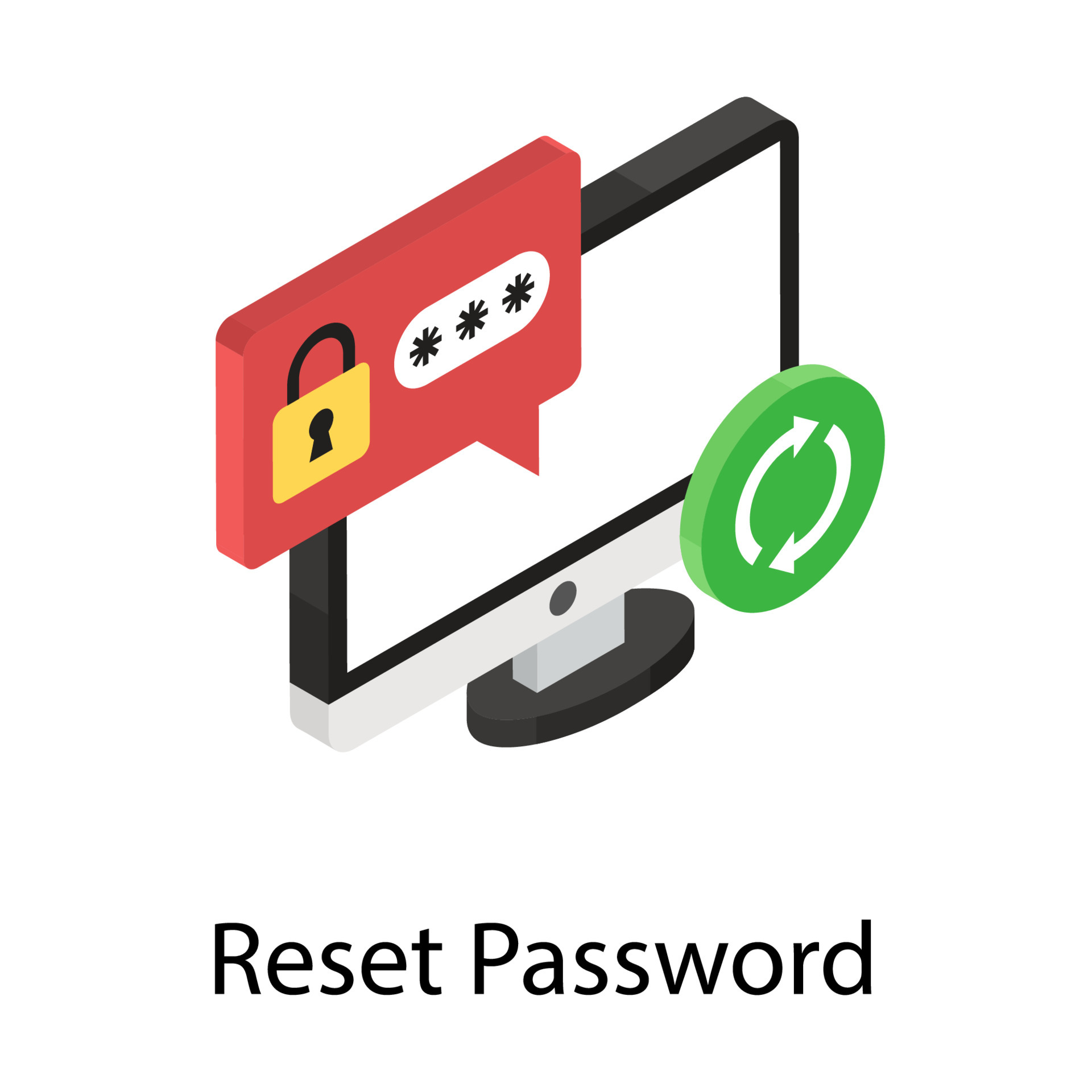 Reset Password Concepts 5187355 Vector Art at Vecteezy