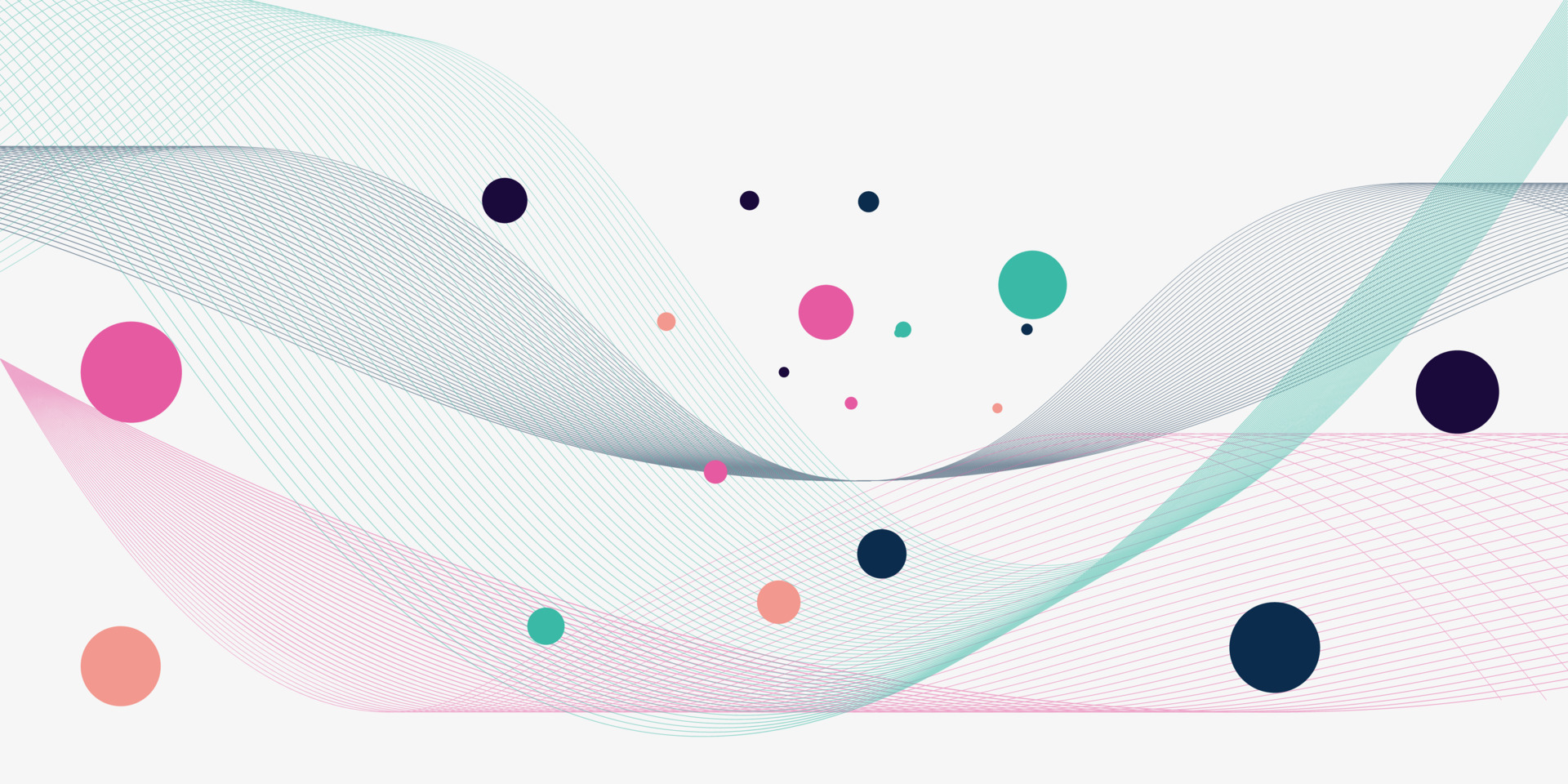 Abstract Background With Dynamic Linear Waves Vector Illustration In Flat Minimalist Style