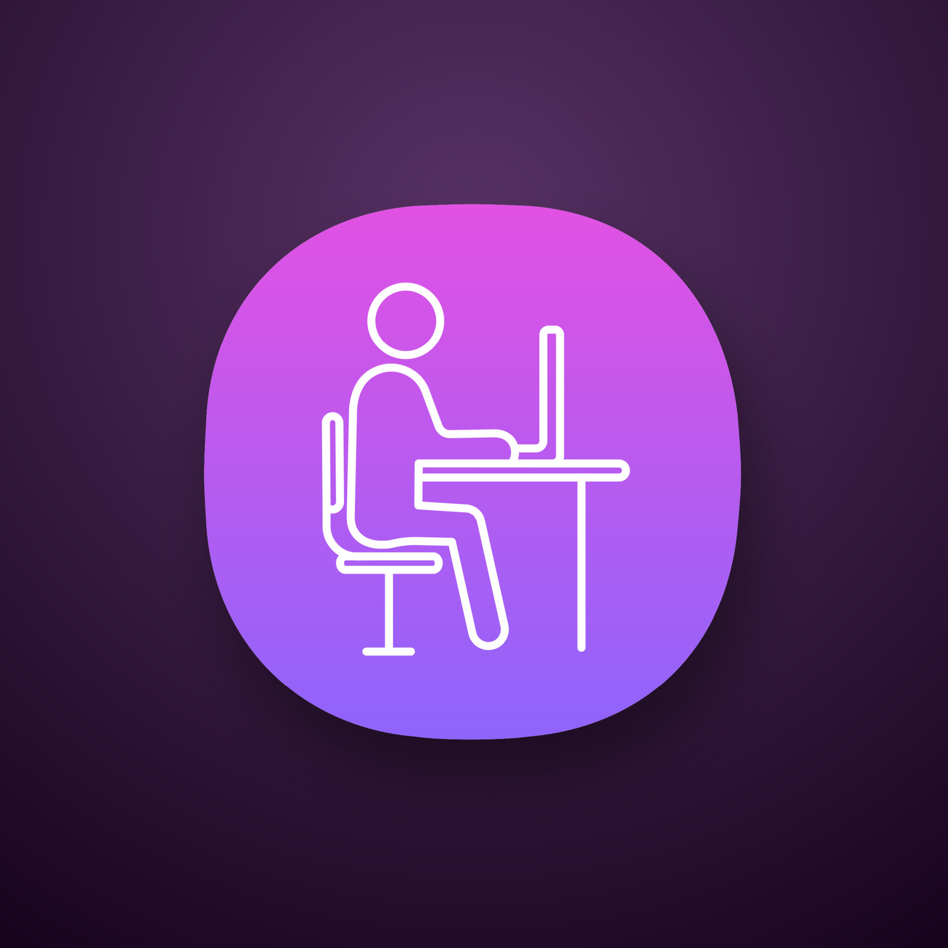 Workplace App Icon Ui Ux User Interface Work Space Office Worker