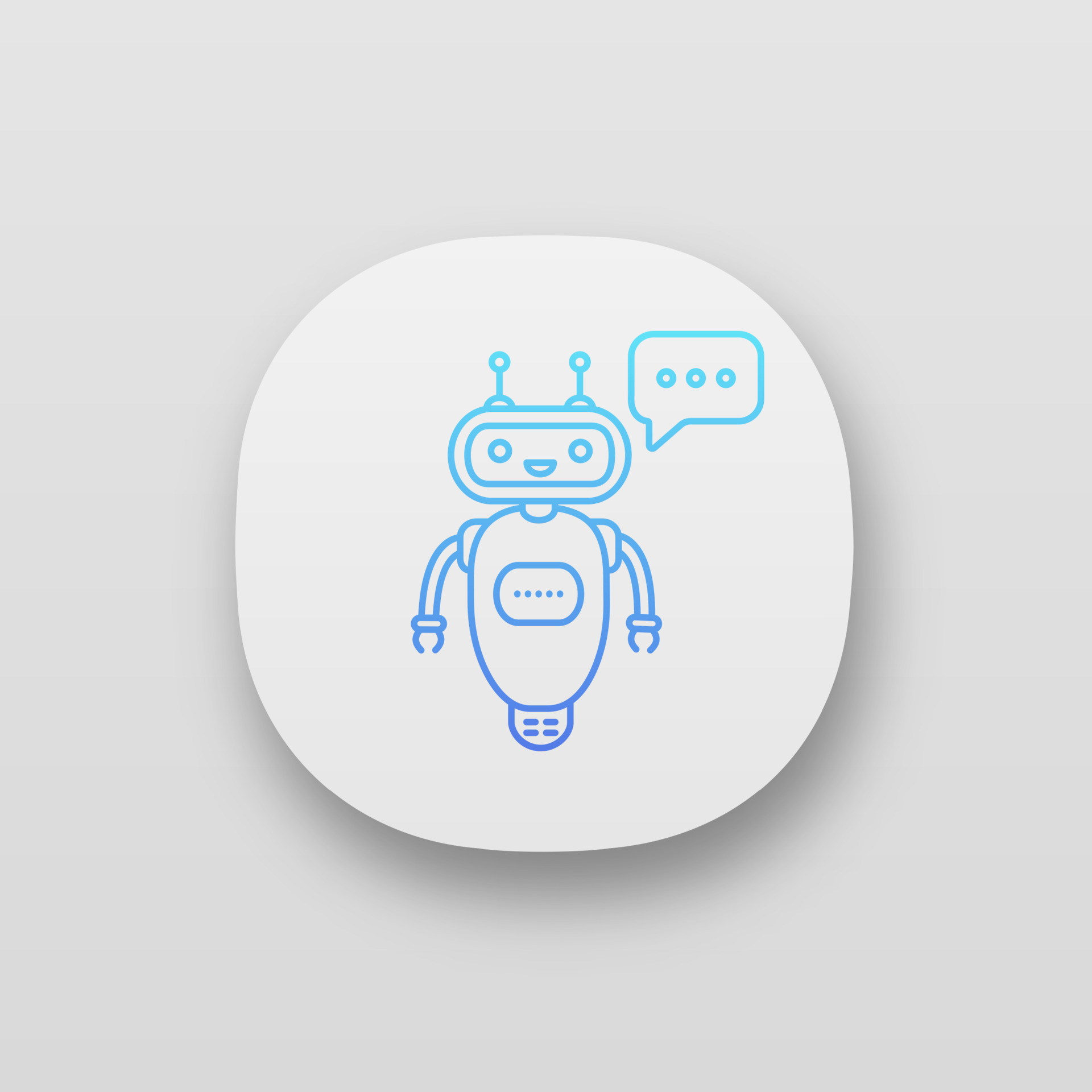 Chatbot Typing Answer App Icon Ui Ux User Interface Talkbot With Dots