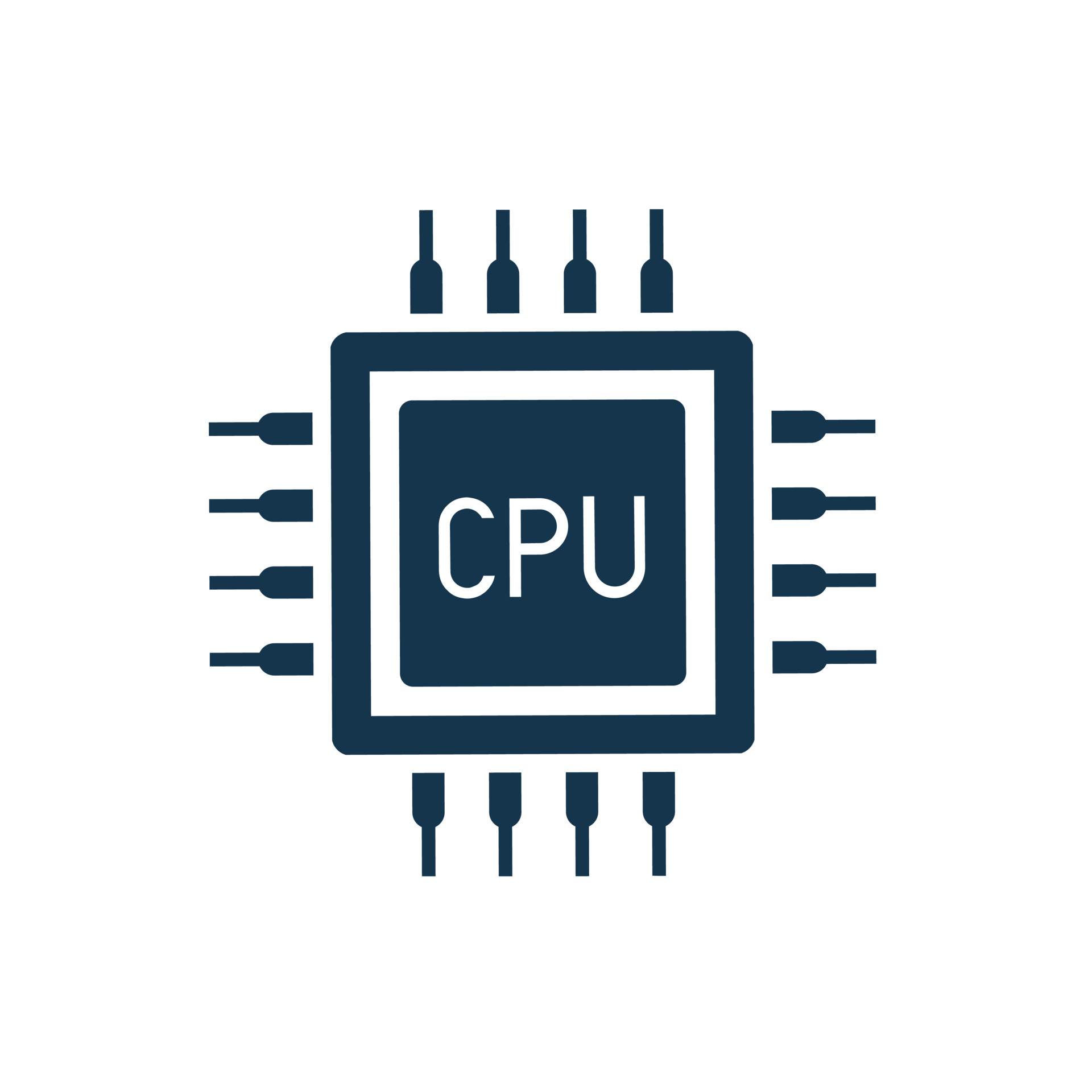 cpu icon. flat symbol of a processor on a white background. 5192103 Vector Art at Vecteezy
