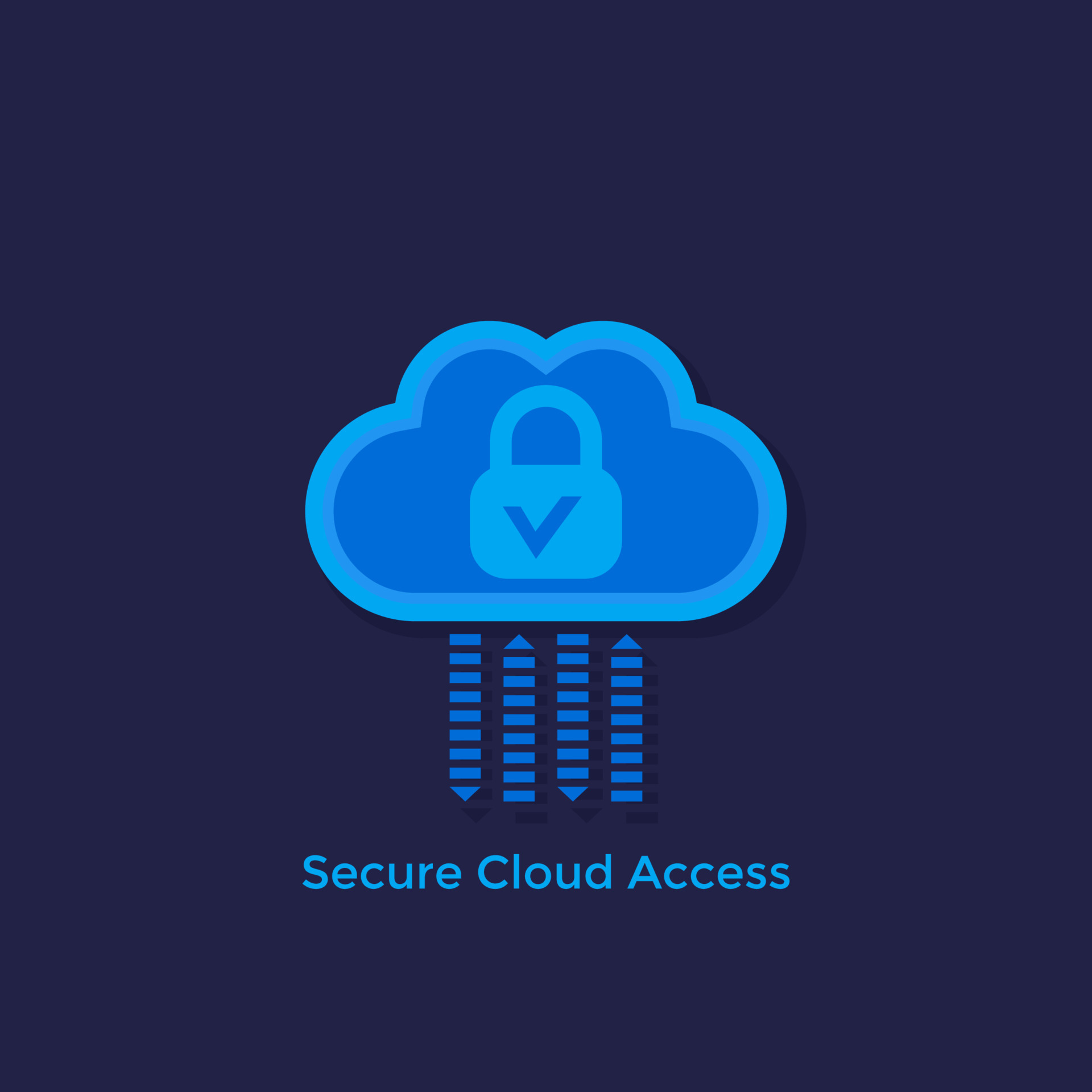 Secure cloud access, protected hosting vector flat icon 5195052 Vector ... Secure cloud access, protected hosting vector flat icon 5195052 Vector ...
