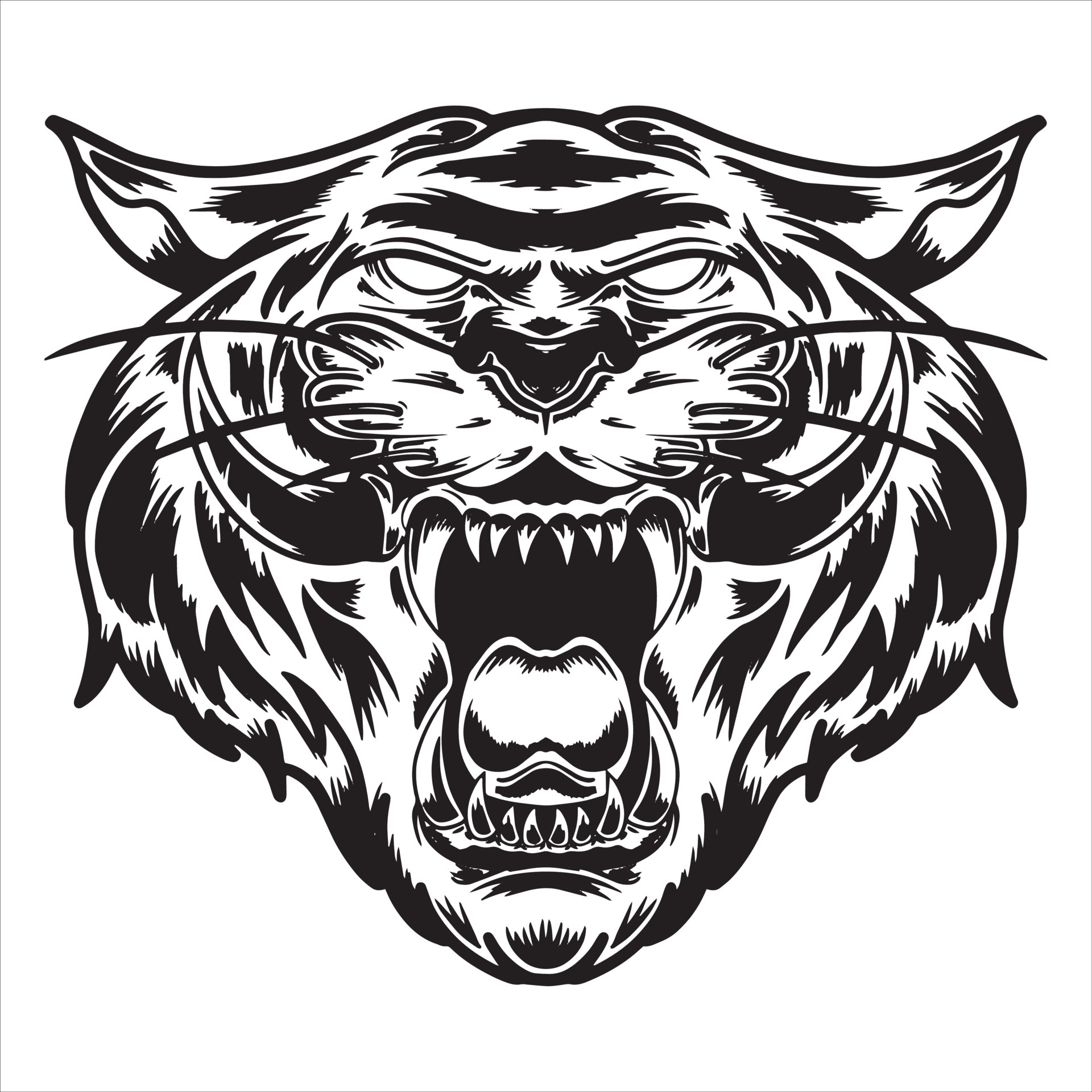 Tiger Head Outline Logo at Alvin Wilkins blog