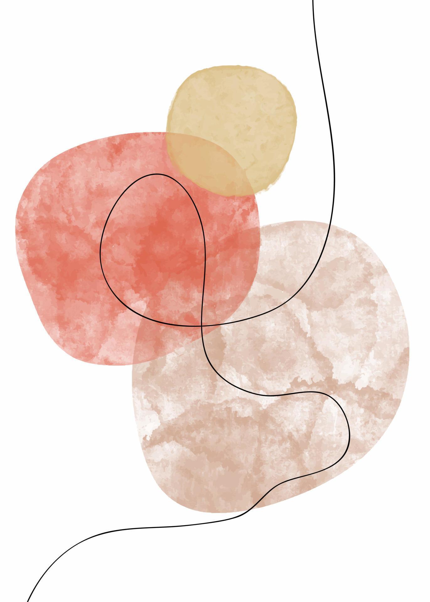 Creative minimalist hand painted. Abstract arts background . Vector ...