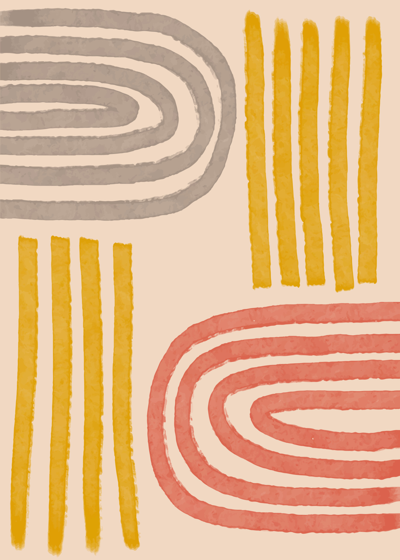 Creative minimalist hand painted. Abstract arts background . Vector ...