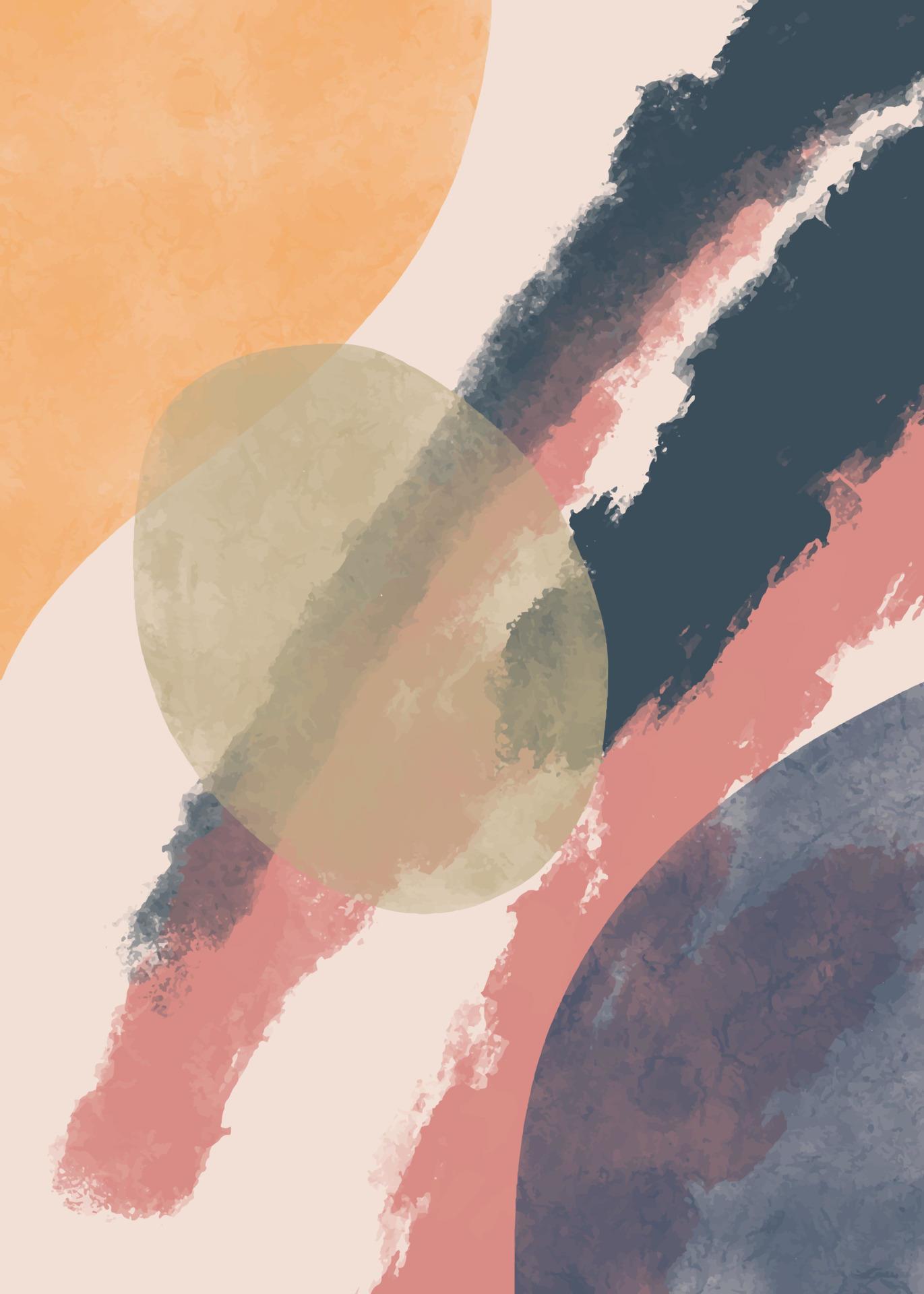 Creative minimalist hand painted. Abstract arts background . Vector ...