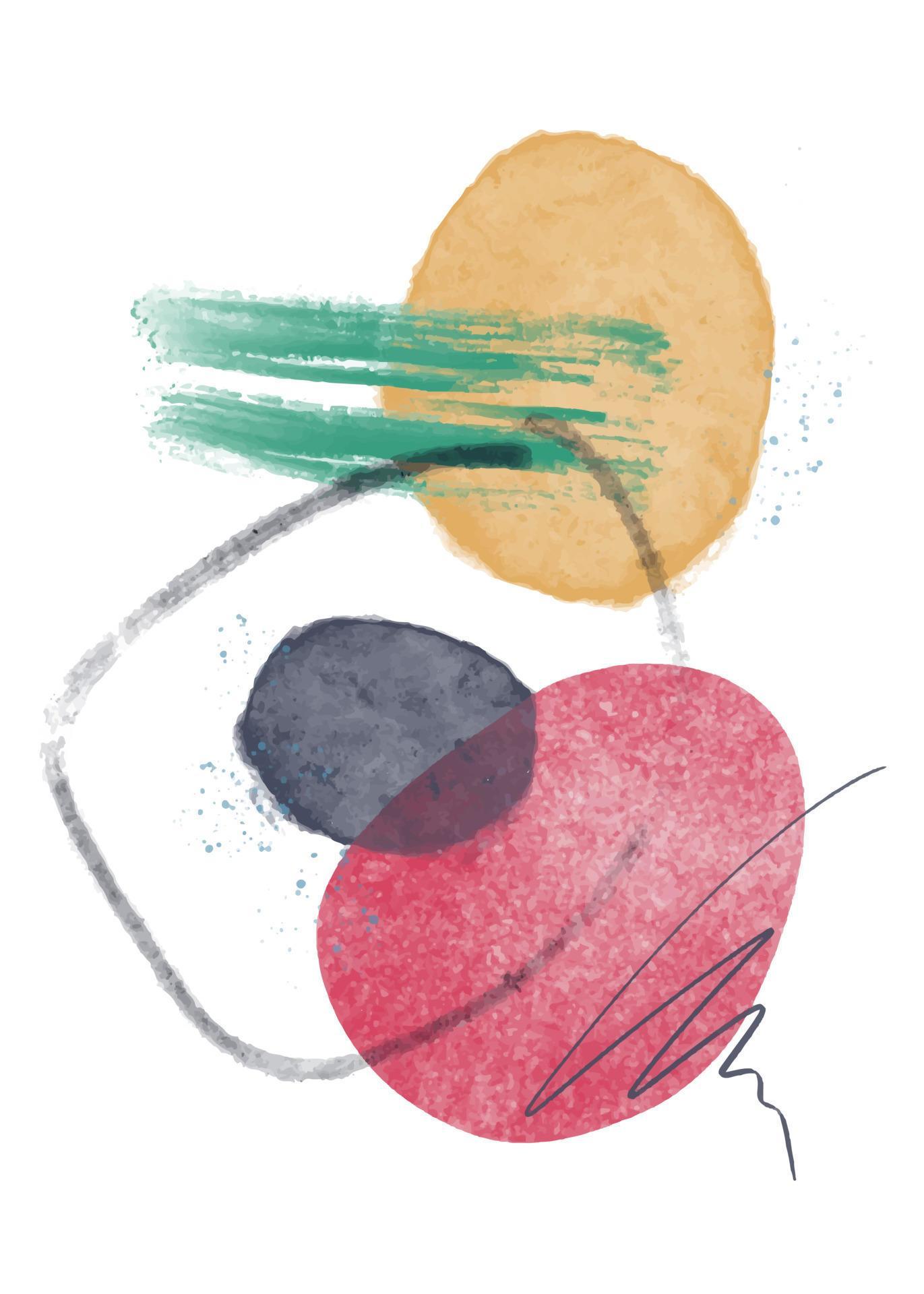 Creative minimalist hand painted. Abstract arts background . Vector ...