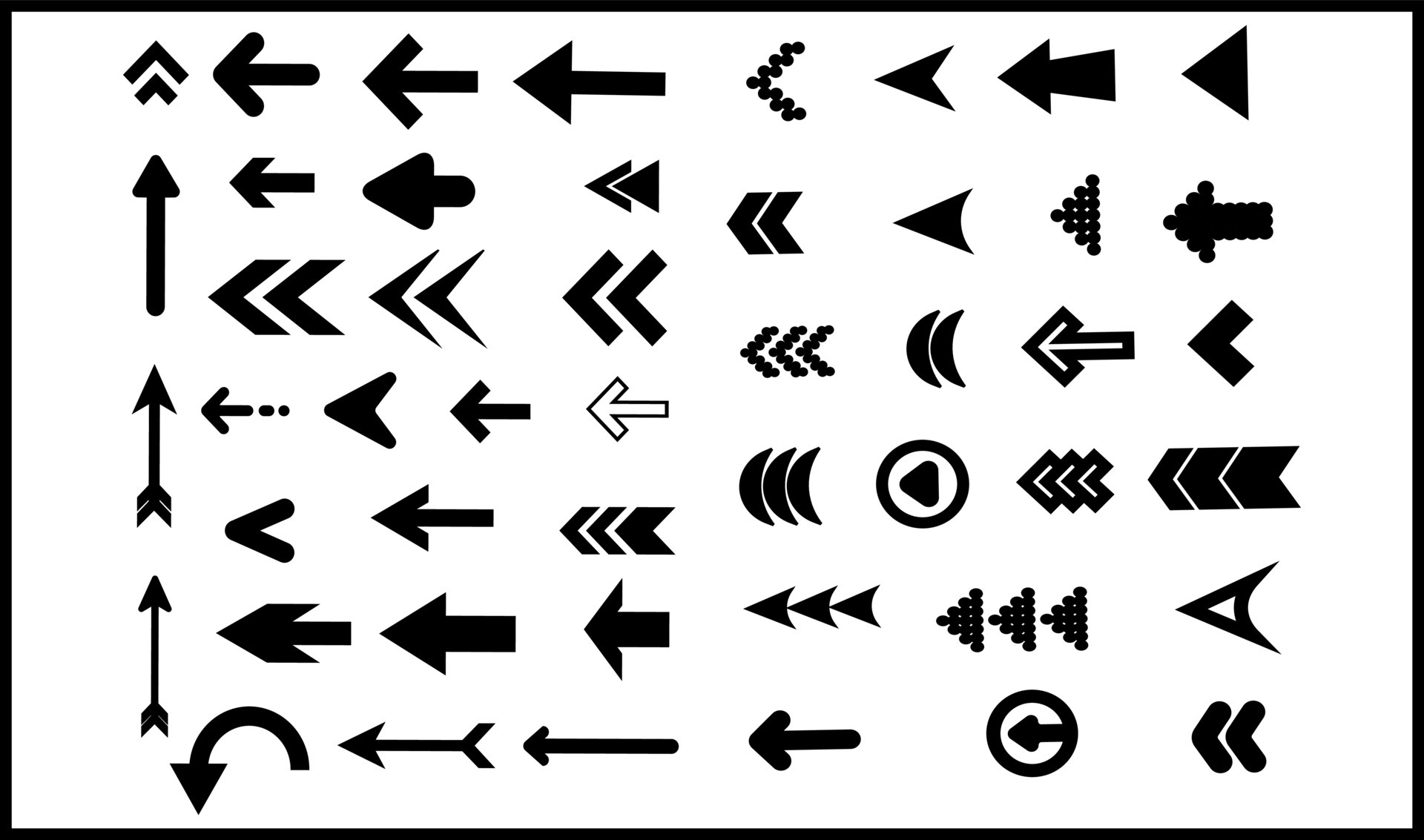 Conjunto De Colección De Iconos De Flechas 5205418 Vector En Vecteezy