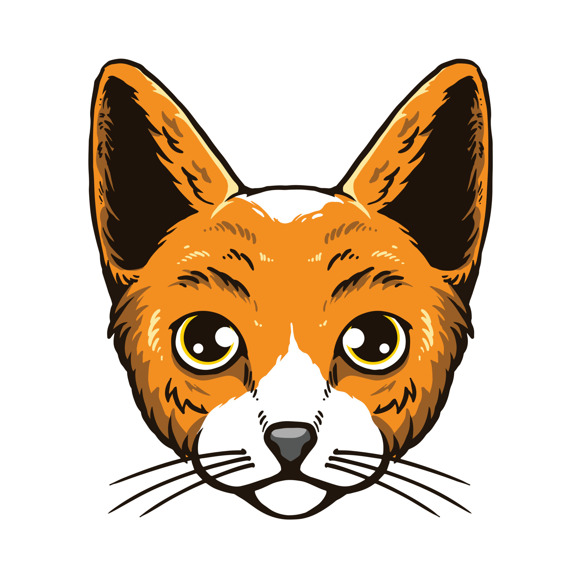 Cute Cat Face Illustration 5207581 Vector Art At Vecteezy