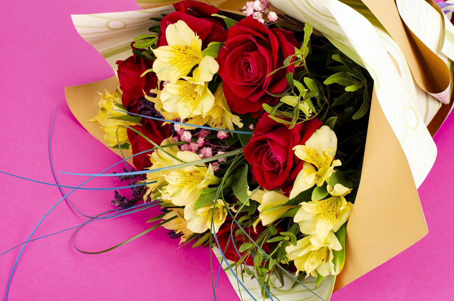 Luxurious Beautiful Bouquet Of Fresh Flowers On Bright Background luxurious-beautiful-bouquet-of-fresh-flowers-on-bright-background