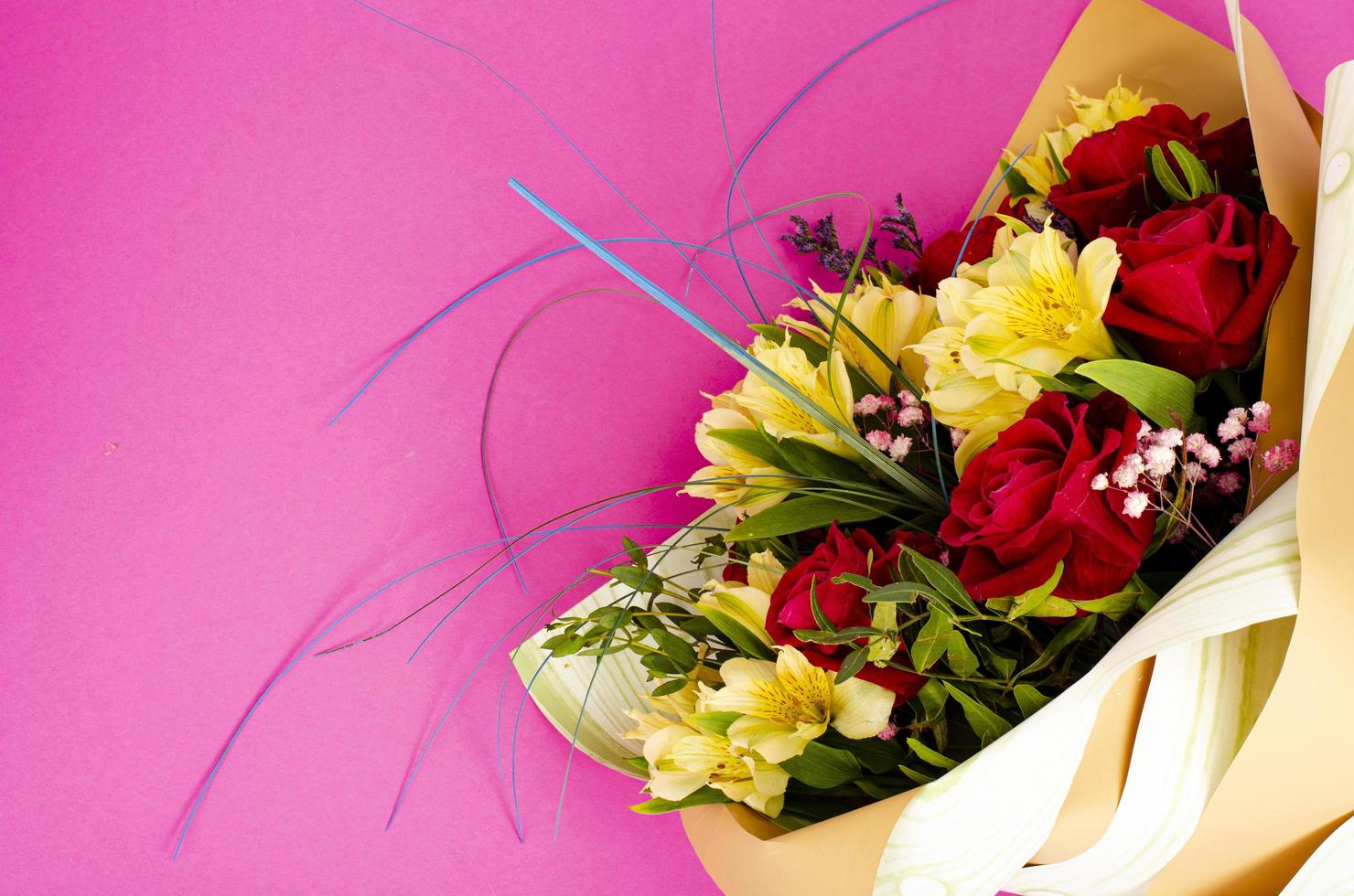 Luxurious Beautiful Bouquet Of Fresh Flowers On Bright Background luxurious-beautiful-bouquet-of-fresh-flowers-on-bright-background