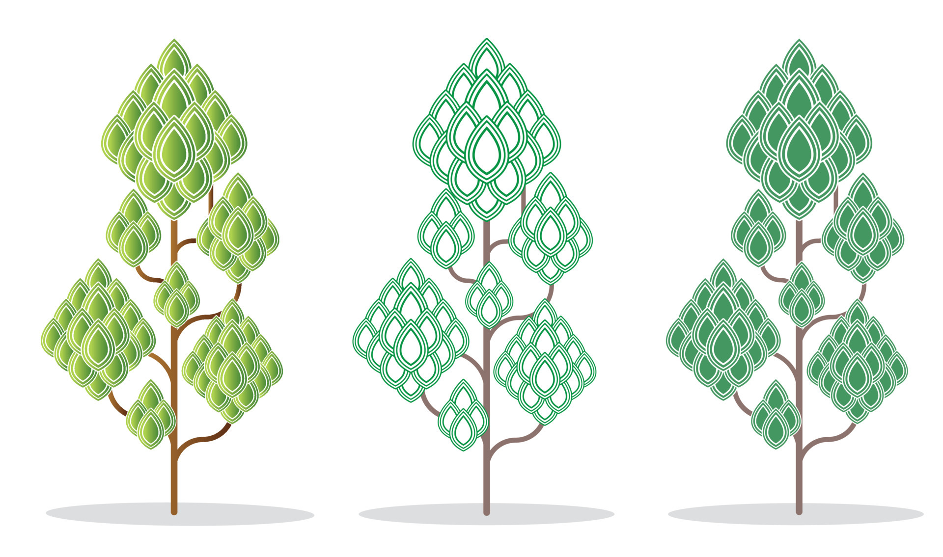 Modern Tree Vector 5227147 Vector Art at Vecteezy