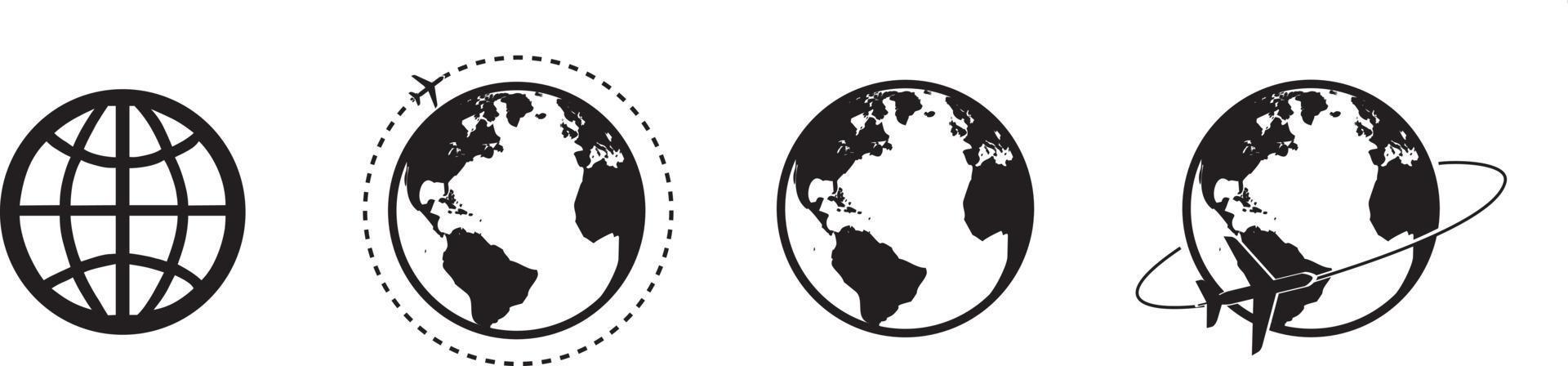 Earth icon collection. Globe. Vector 5227492 Vector Art at Vecteezy