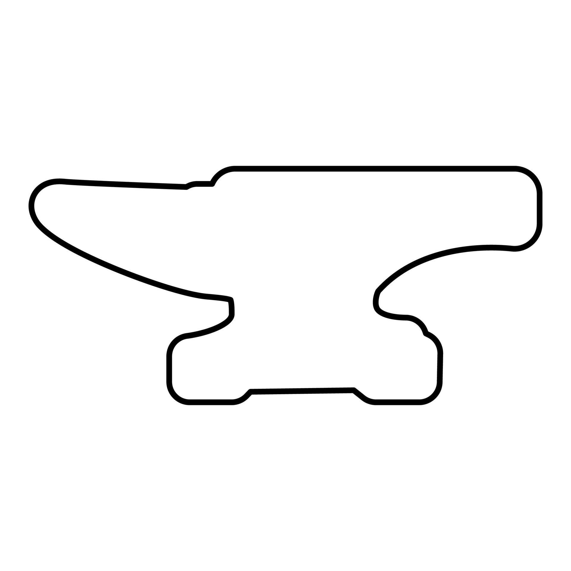 Anvil Contour Outline Icon Black Color Vector Illustration Flat Style Image 5228613 Vector Art