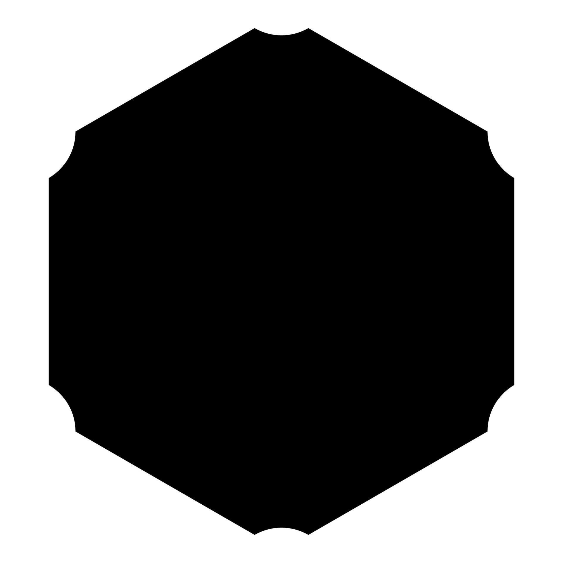 Hexagon with rounded corners icon black color vector illustration flat ... Hexagon with rounded corners icon black color vector illustration flat ...