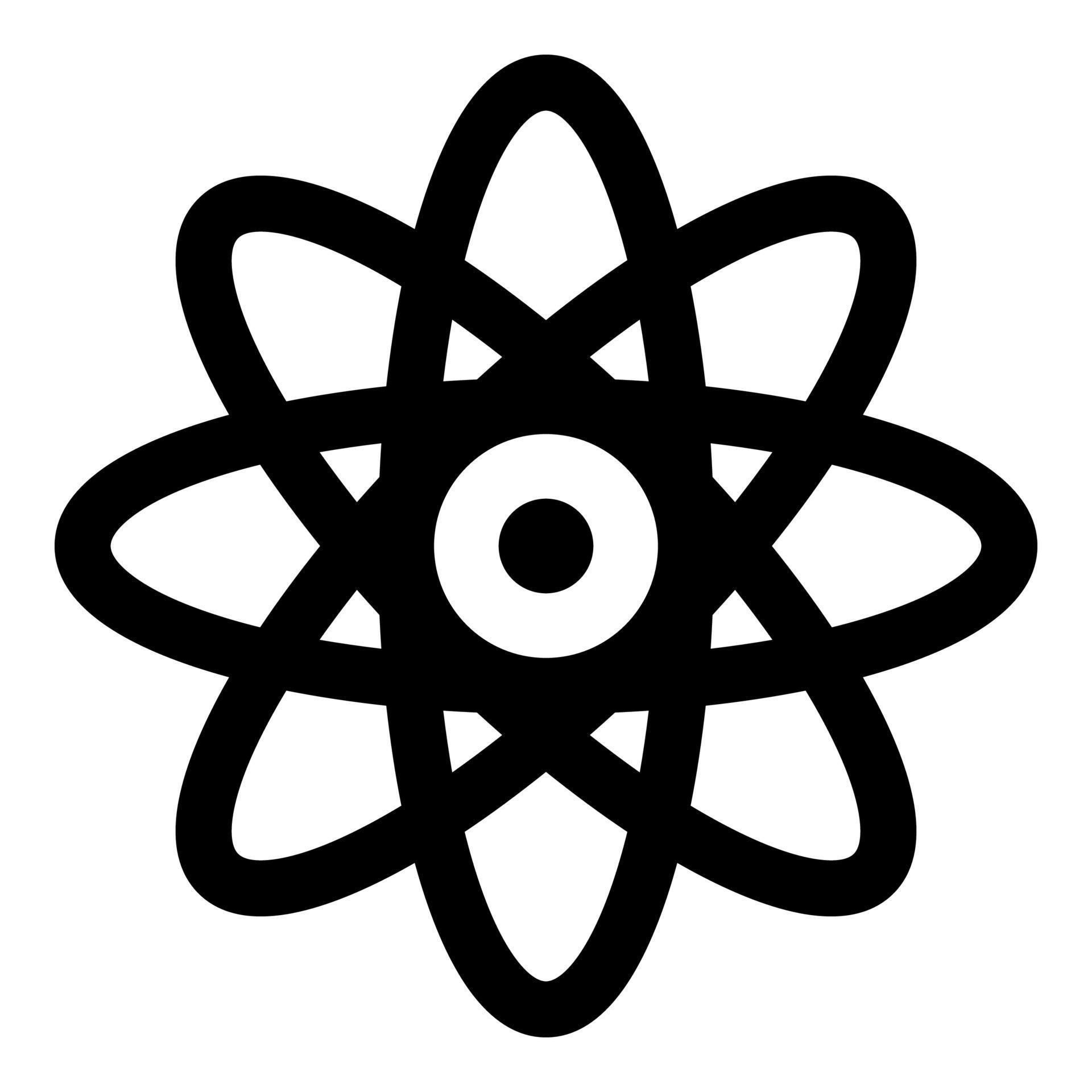 Atom molecular sign icon black color vector illustration flat style ...