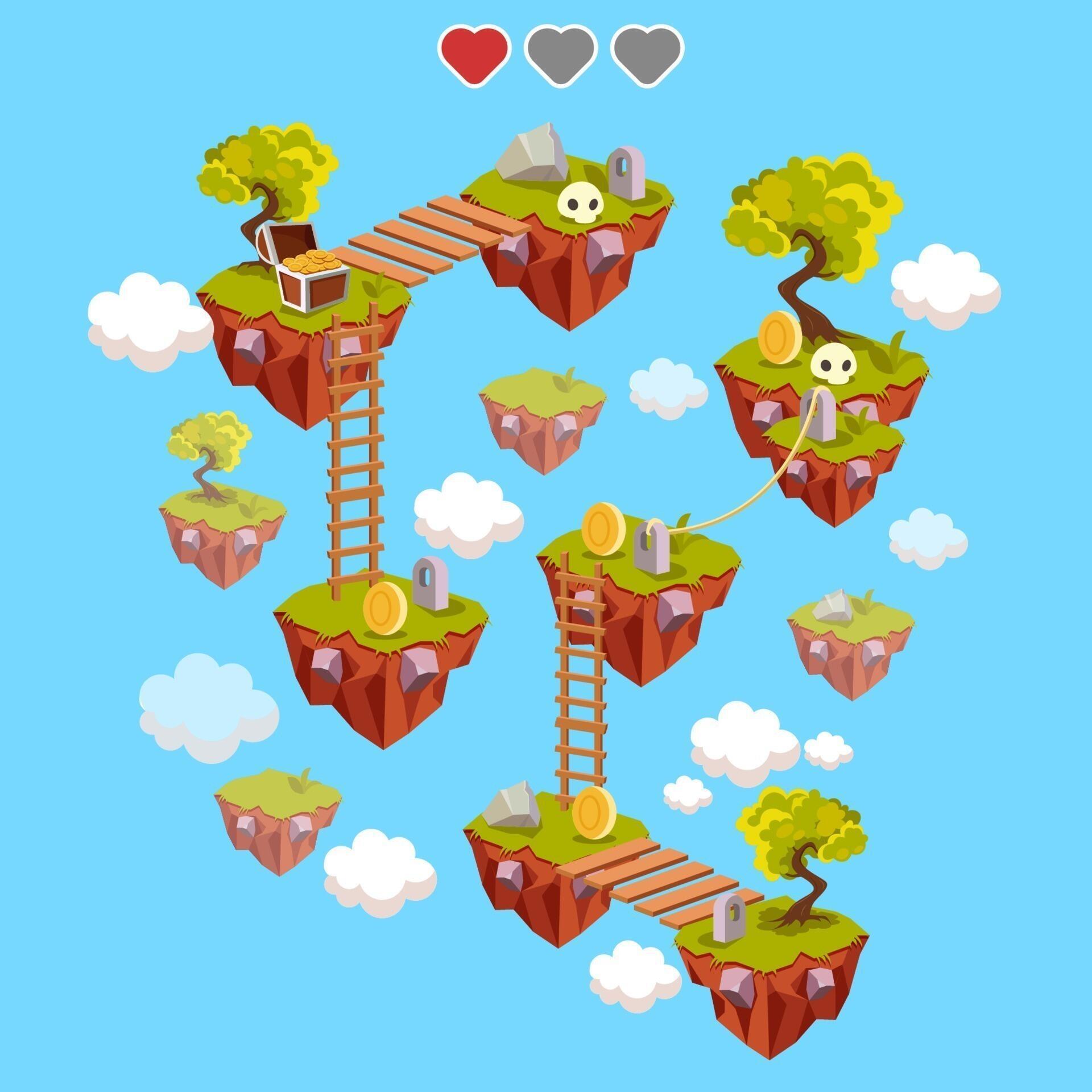 Stage game level map design for arcade computer and mobile phone ...