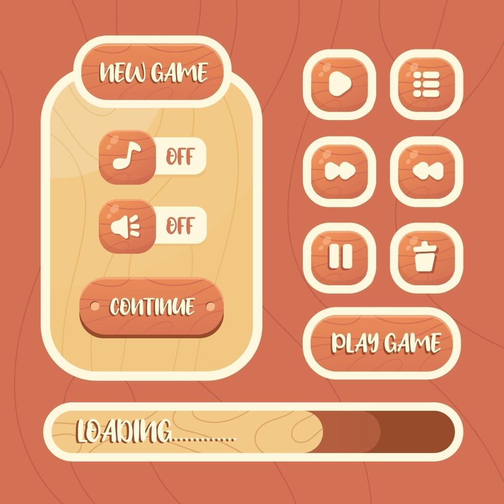 Vector game template gui kit. Interface log in page elements 5238464 Vector Art at Vecteezy