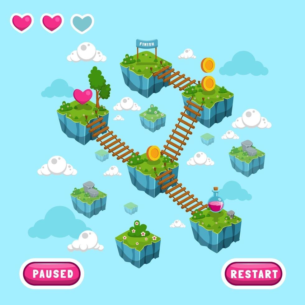 Stage game level map design for arcade computer and mobile phone ...