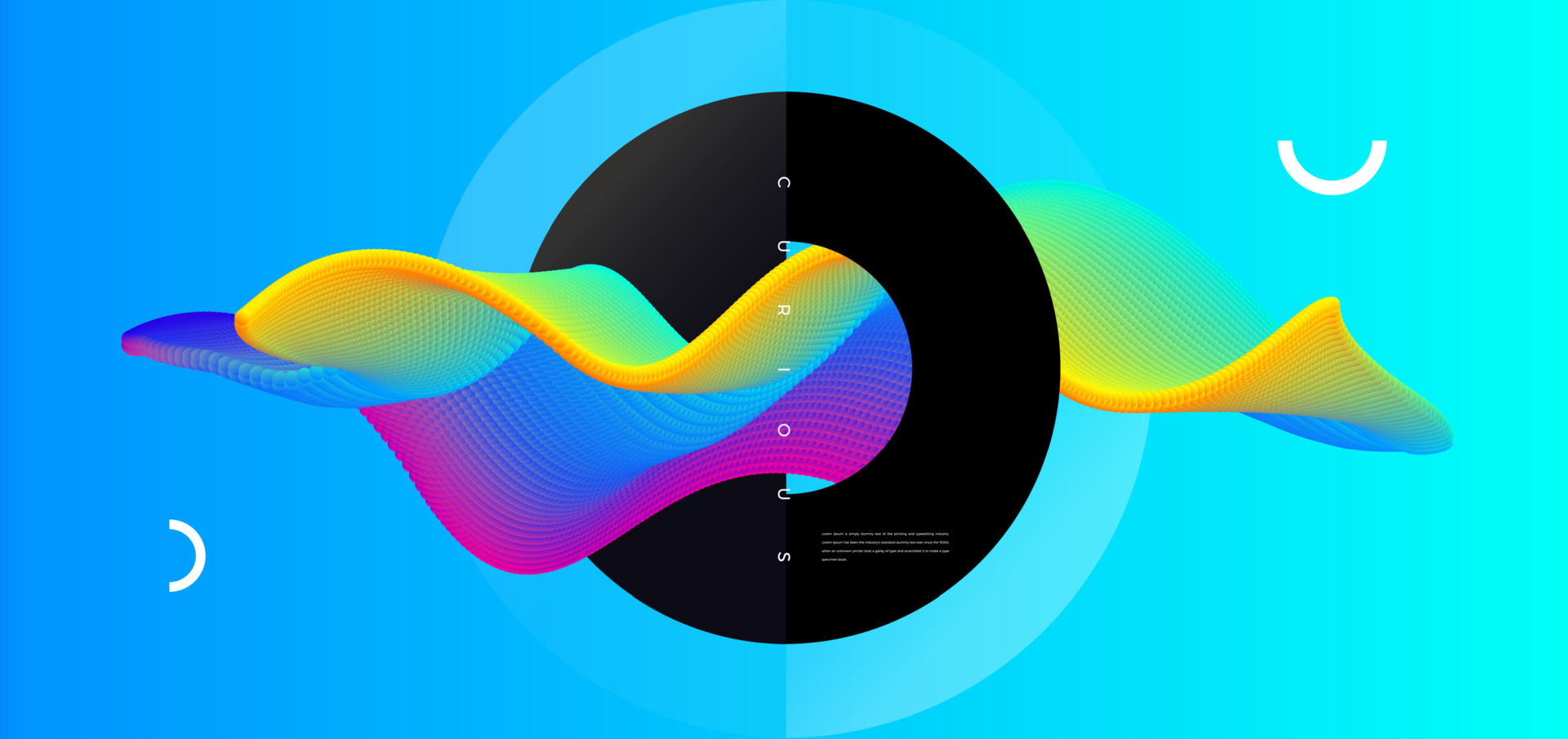 Modern Colorful Particle Wave Background With Conceptual Element Design
