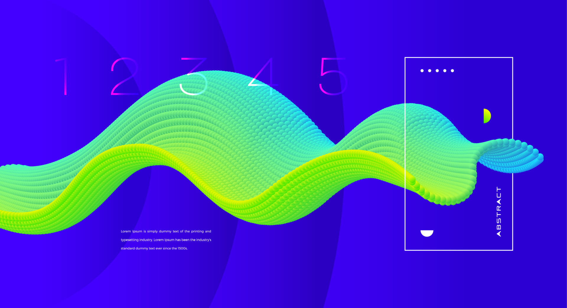 Modern Colorful Particle Wave Background With Conceptual Element Design