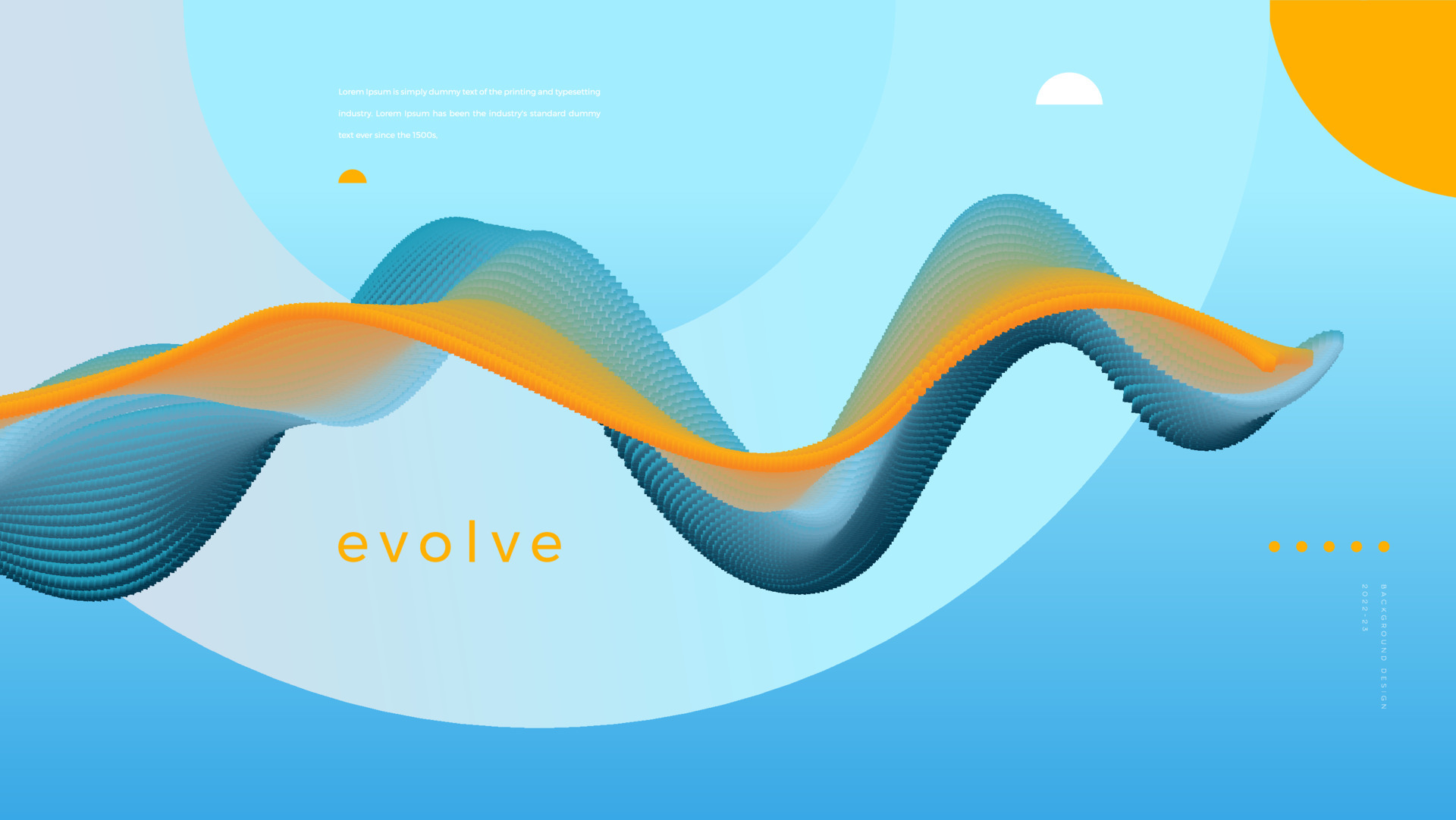 Modern Colorful Particle Wave Background With Conceptual Element Design