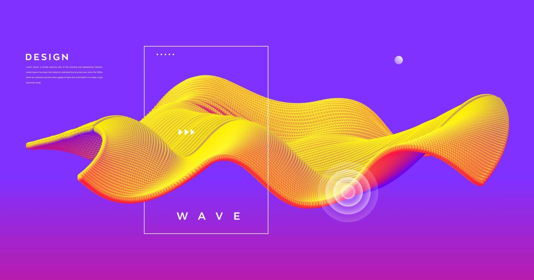 Modern Colorful Particle Wave Background With Conceptual Element Design