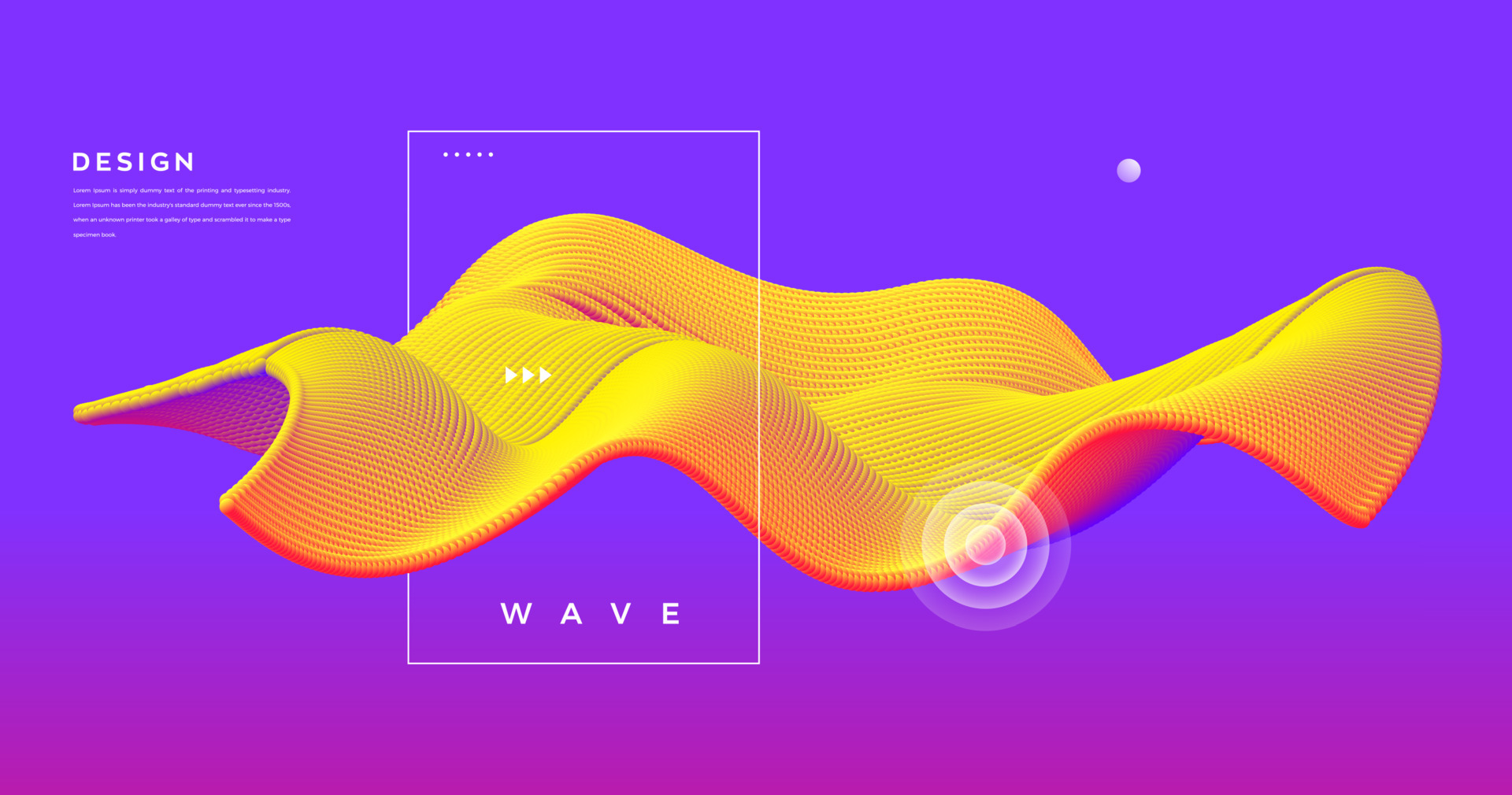 Modern Colorful Particle Wave Background With Conceptual Element Design