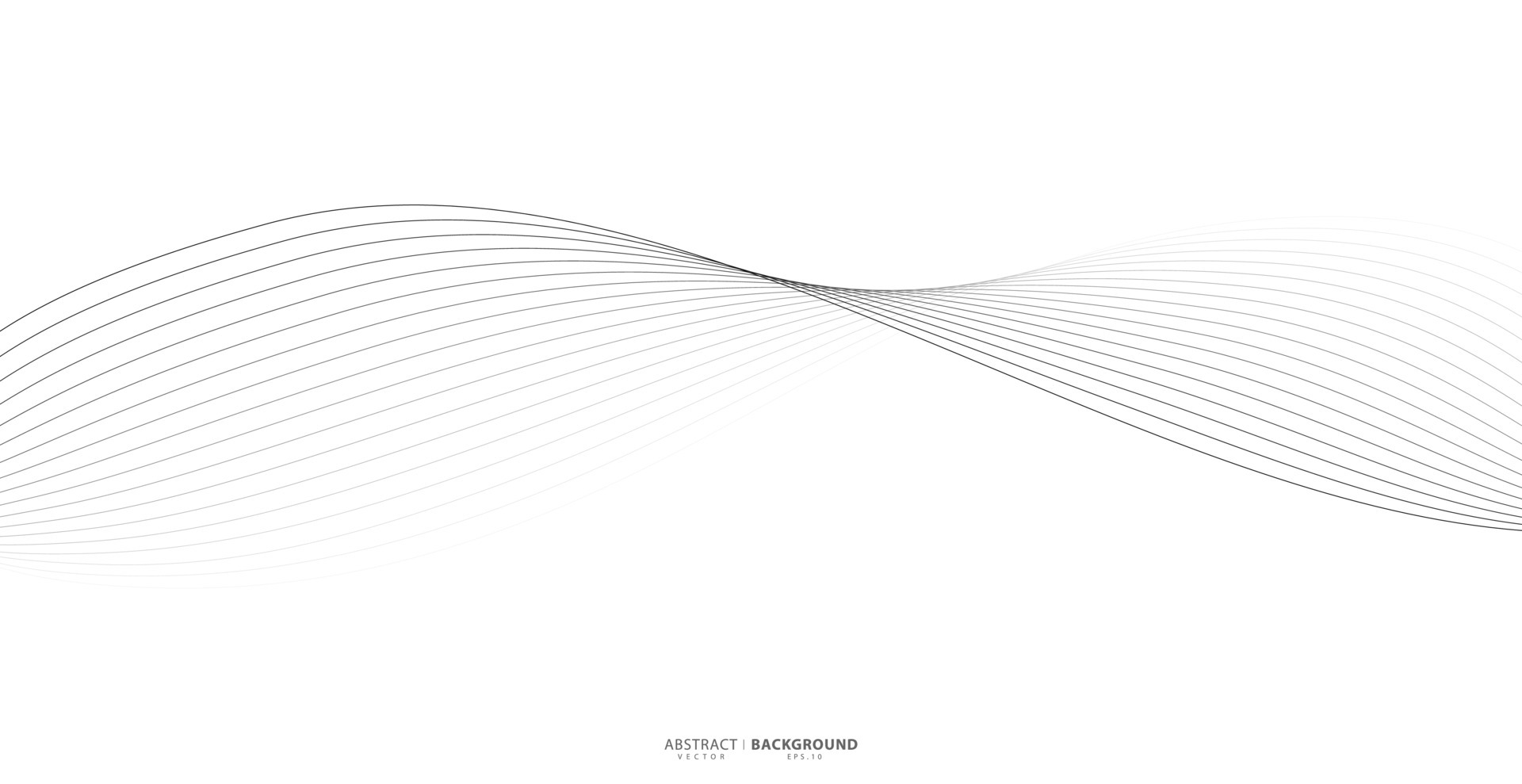 Abstract wavy stripes on a white background isolated. Wave line art ...