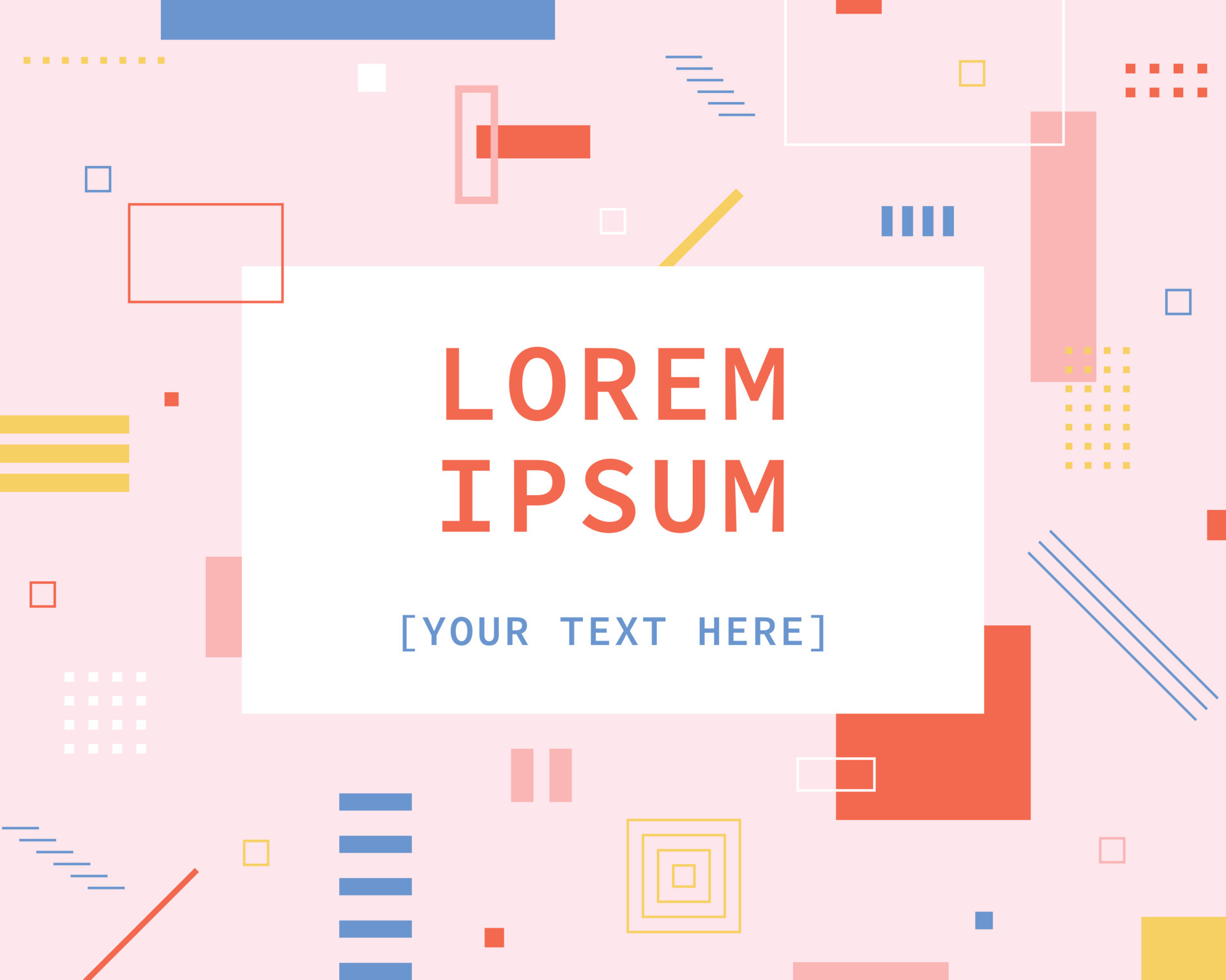 A background composed of various patterns based on a rectangle. Simple ...