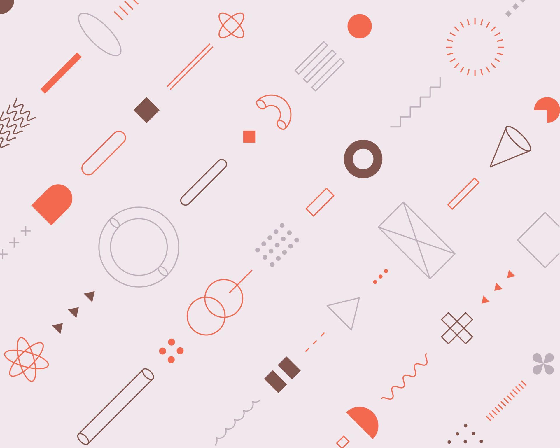 A pattern created by listing shapes and design elements. Simple pattern ...