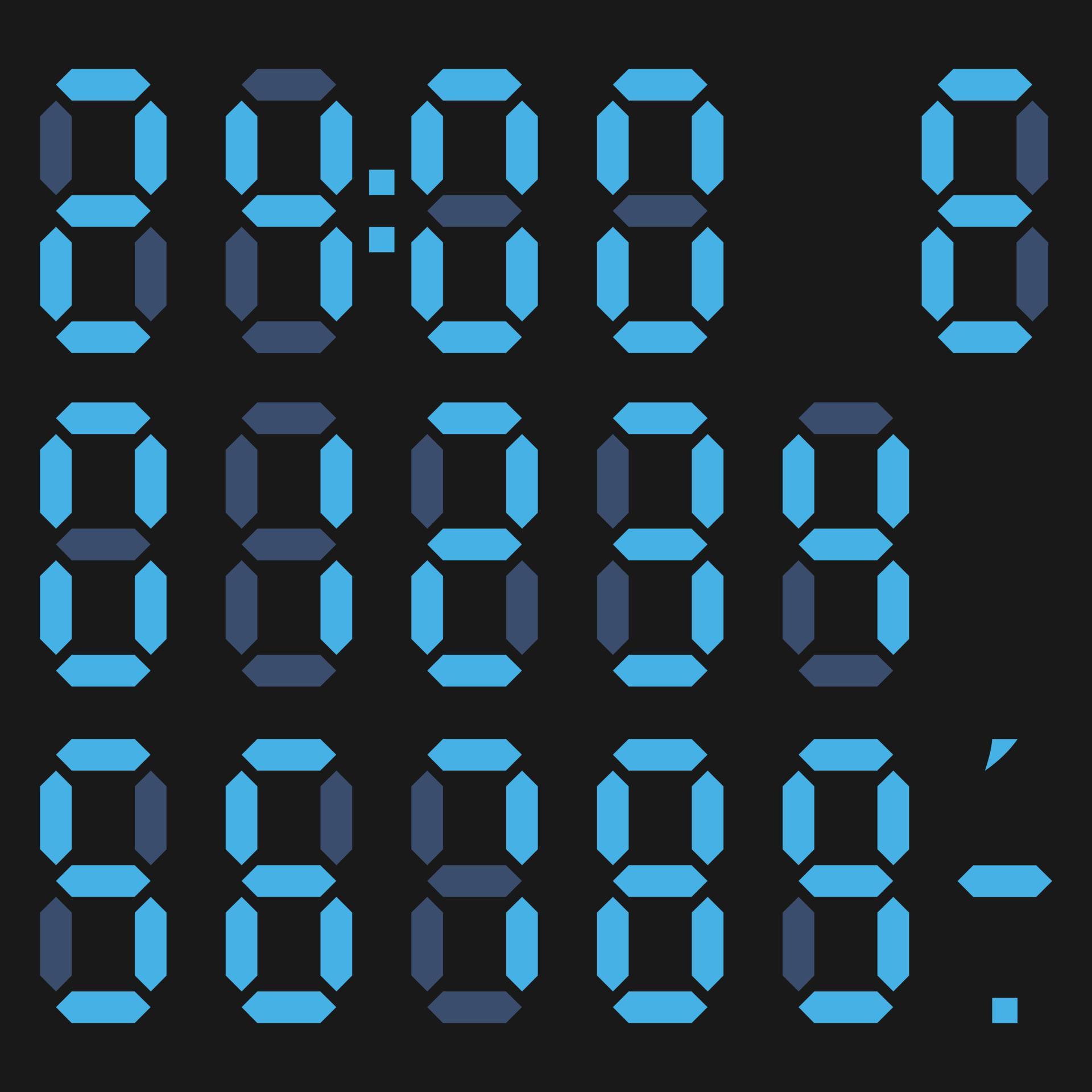 digital numbers set 5244008 Vector Art at Vecteezy