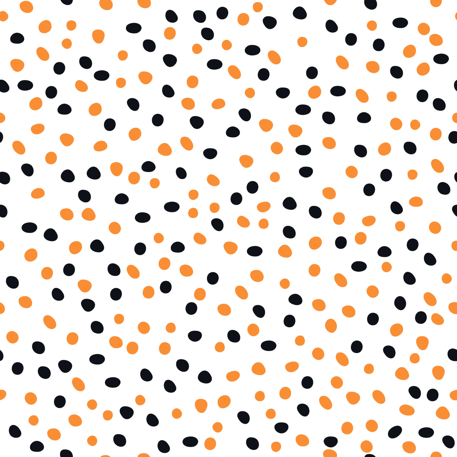 Orange And Black Polka Dots
