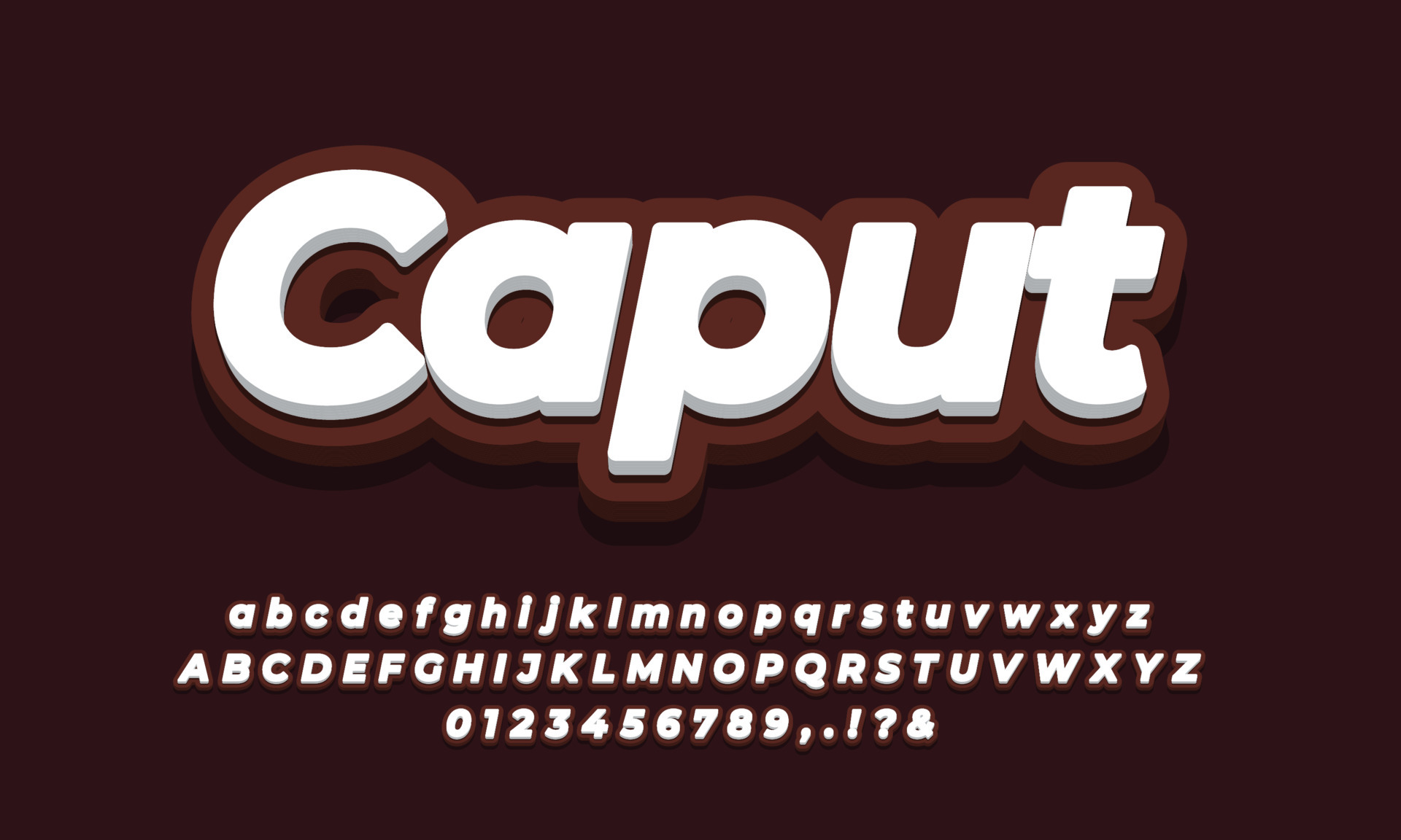 dark brown color 3d color text effect 5250147 Vector Art at Vecteezy