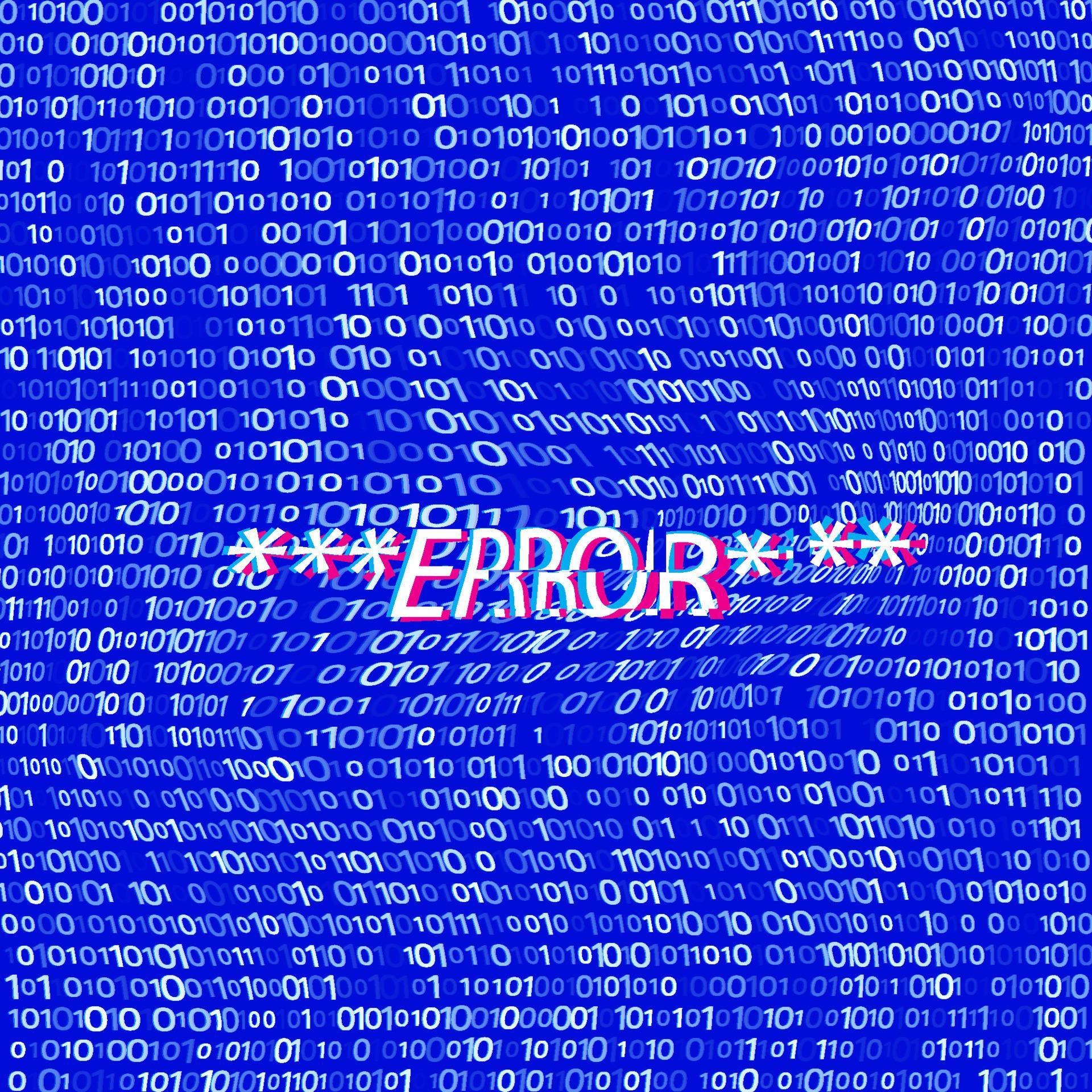 Distorted binary code on blue 5251647 Vector Art at Vecteezy