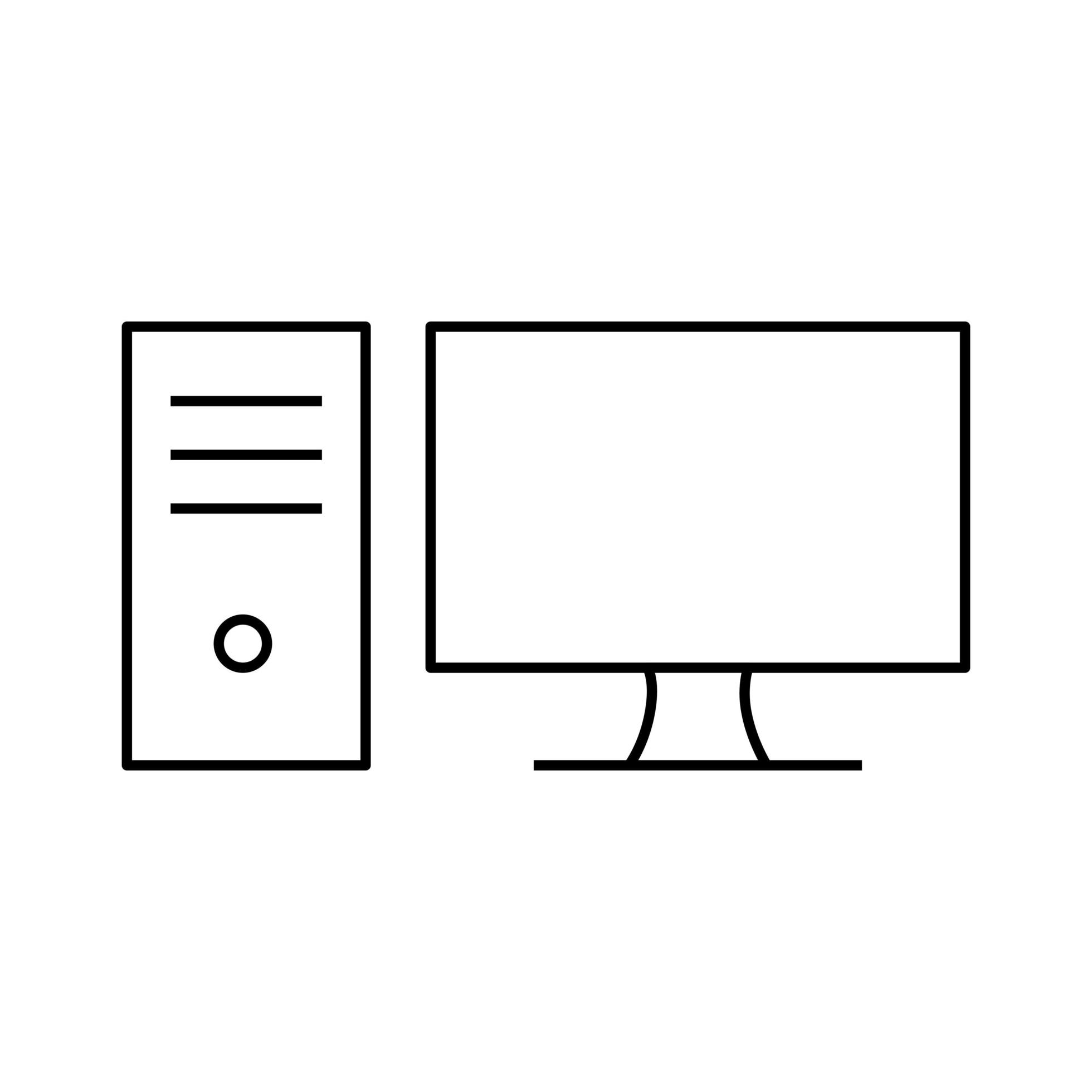computer and server 5252082 Vector Art at Vecteezy