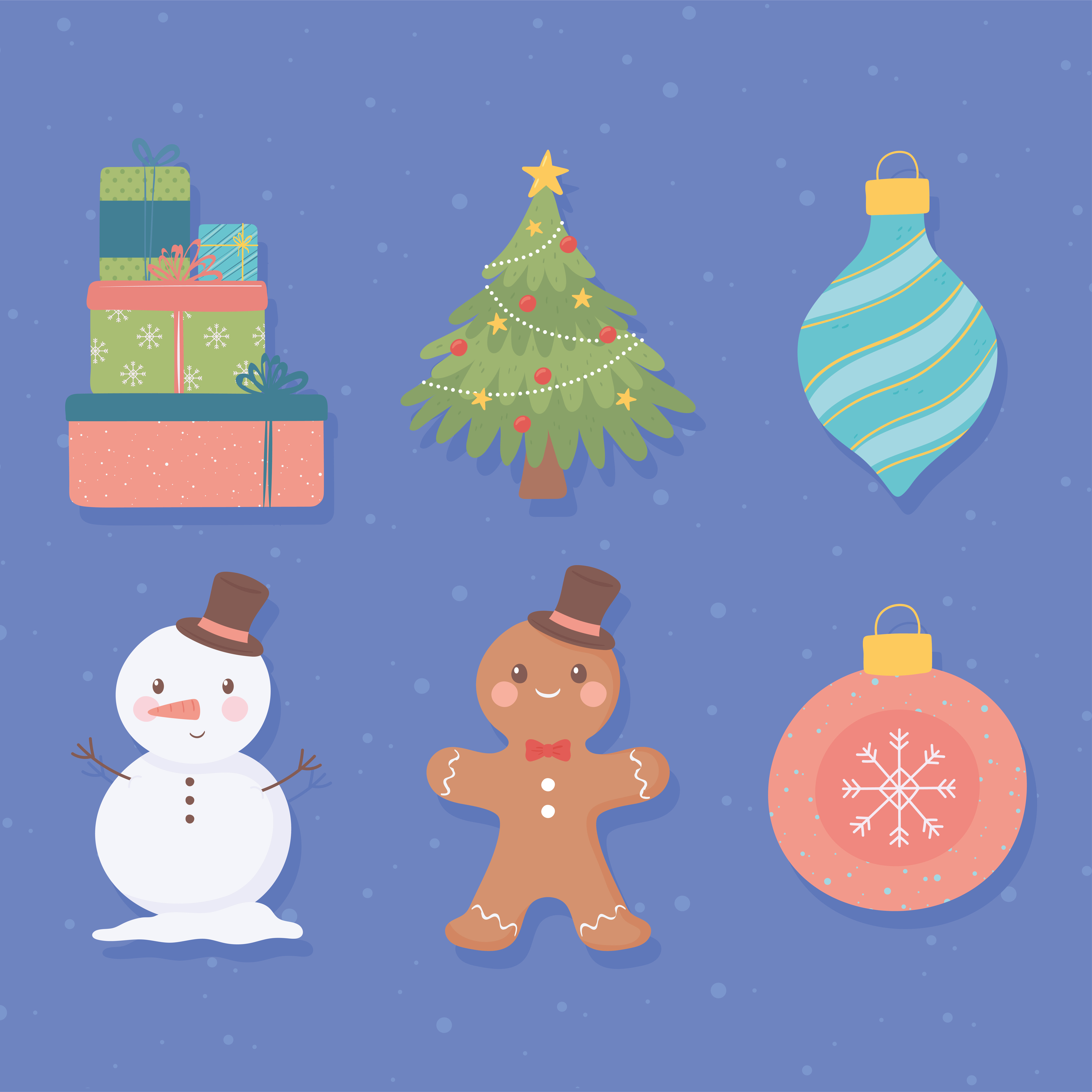 icons of christmas 5252888 Vector Art at Vecteezy