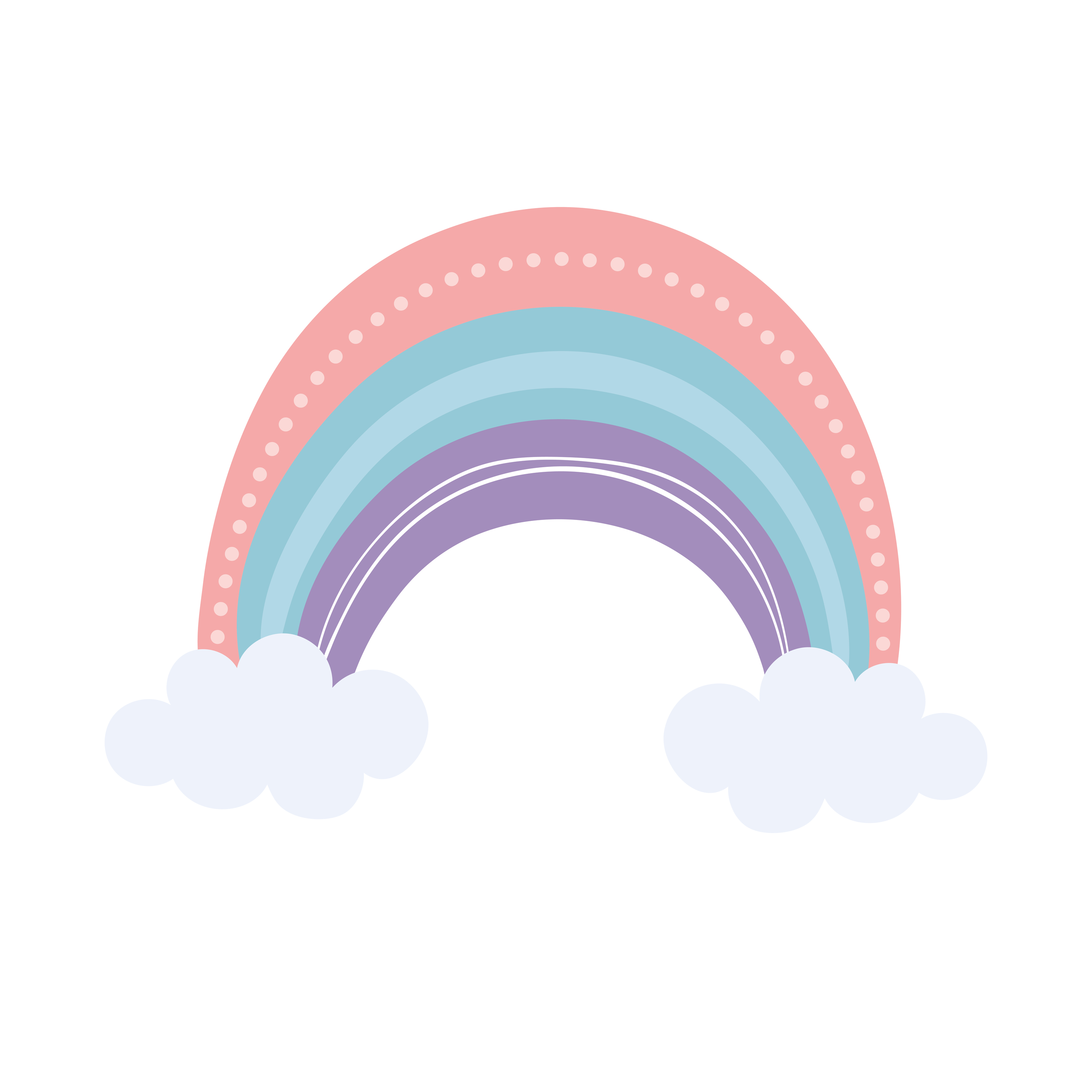 rainbow and clouds 5252894 Vector Art at Vecteezy