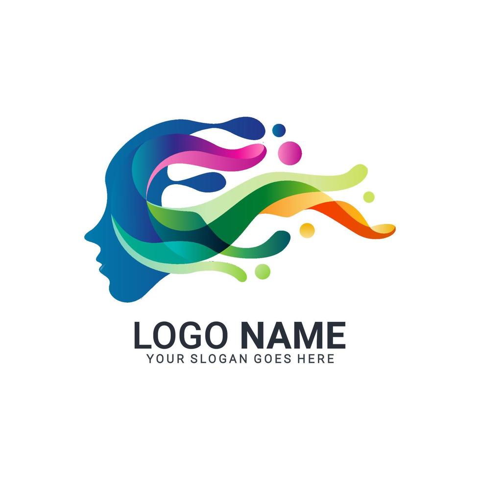 people head logo. human face illustration. mind creative logo 5253397 Vector Art at Vecteezy