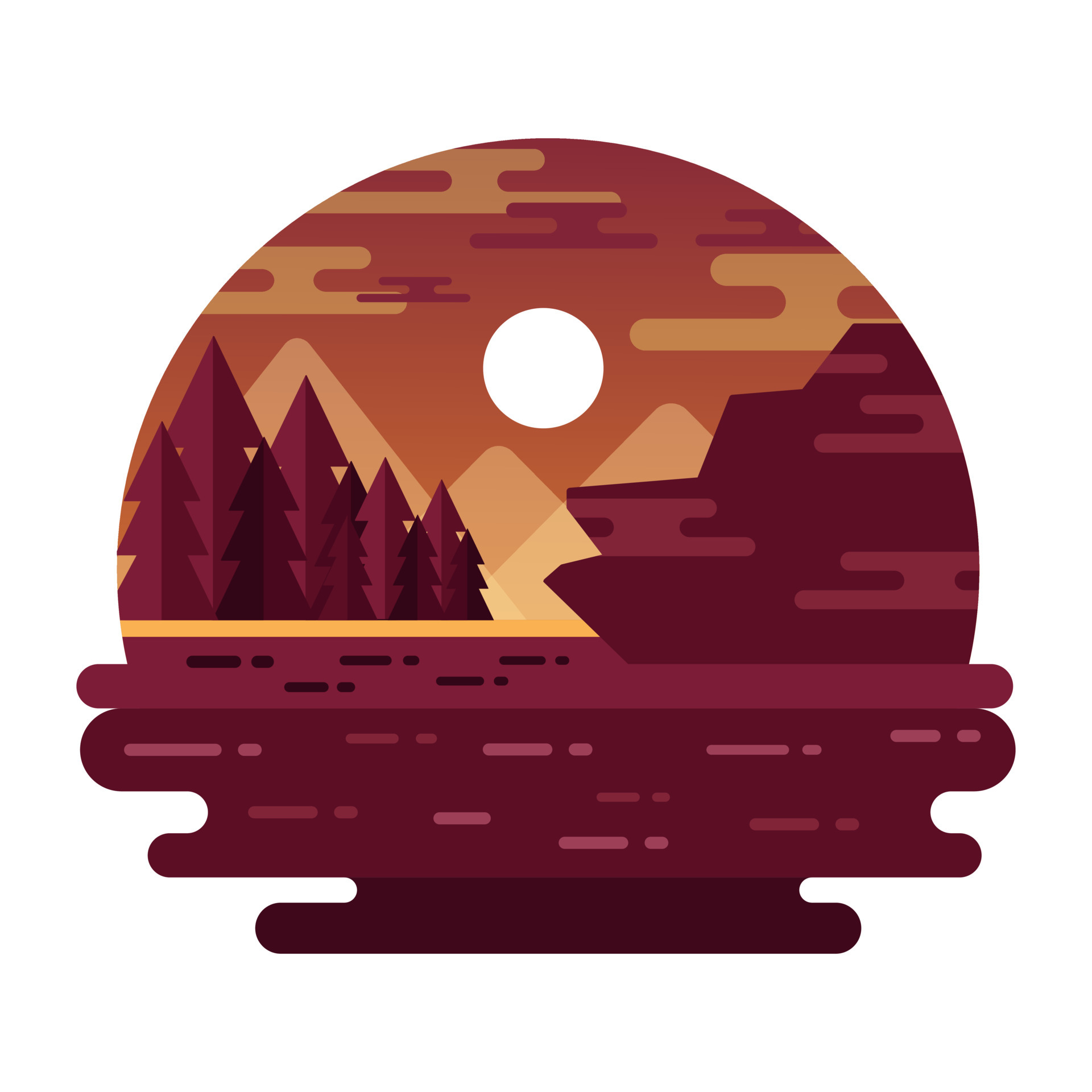 Catch a sight of this beautifully designed night landscape 5259531 ...